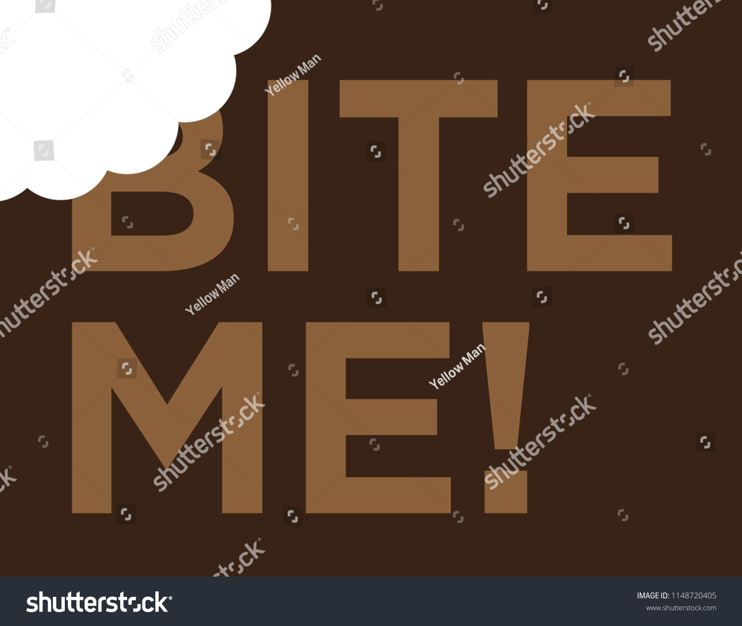 Bite Me Typography Stock Vector (Royalty Free) 1148720405