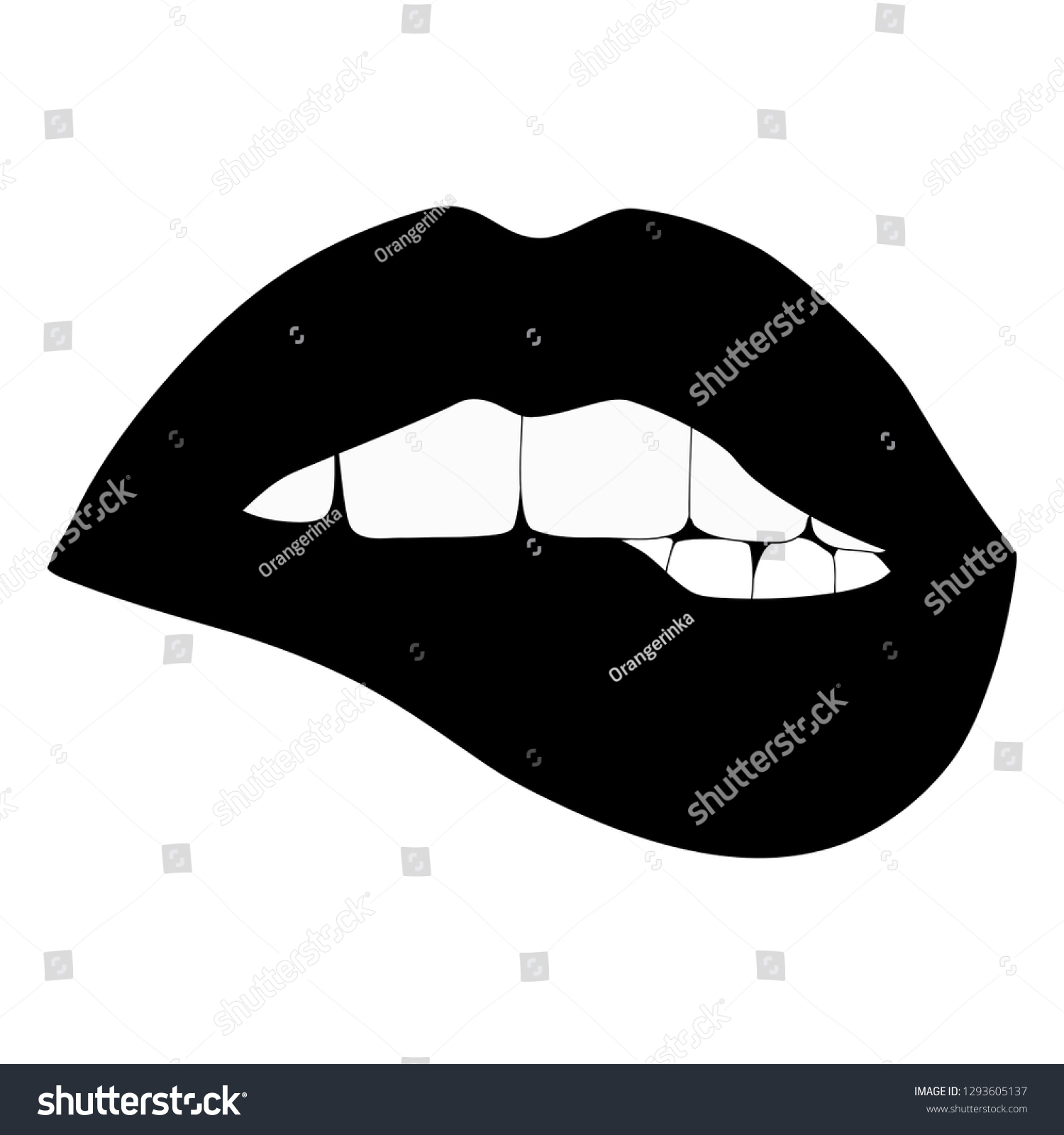 1,140 Biting lips drawing Images, Stock Photos & Vectors | Shutterstock