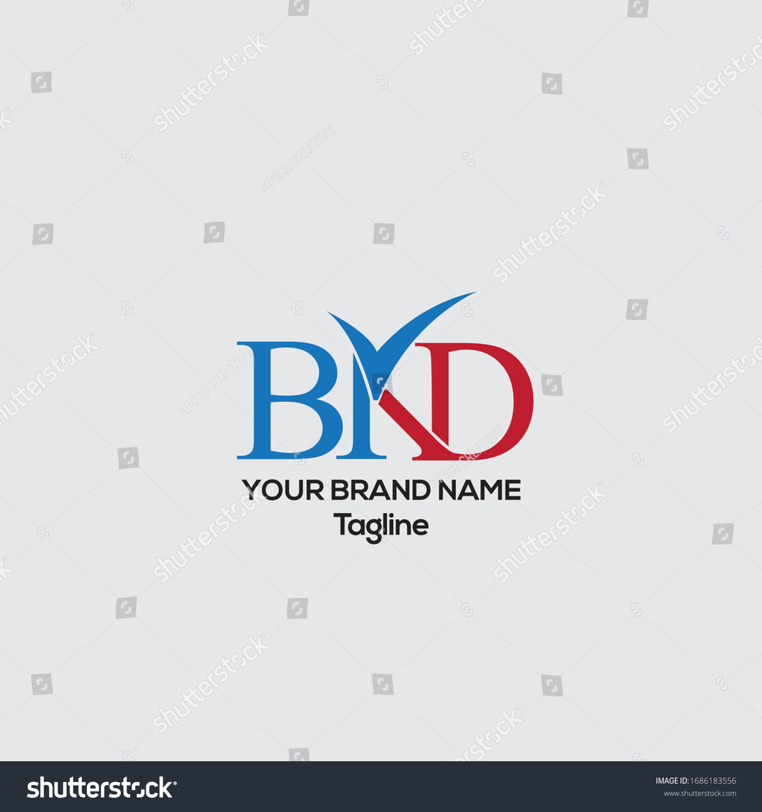 Bkd Vector Logo Design Bkd Creative Stock Vector (Royalty Free) 1686183556