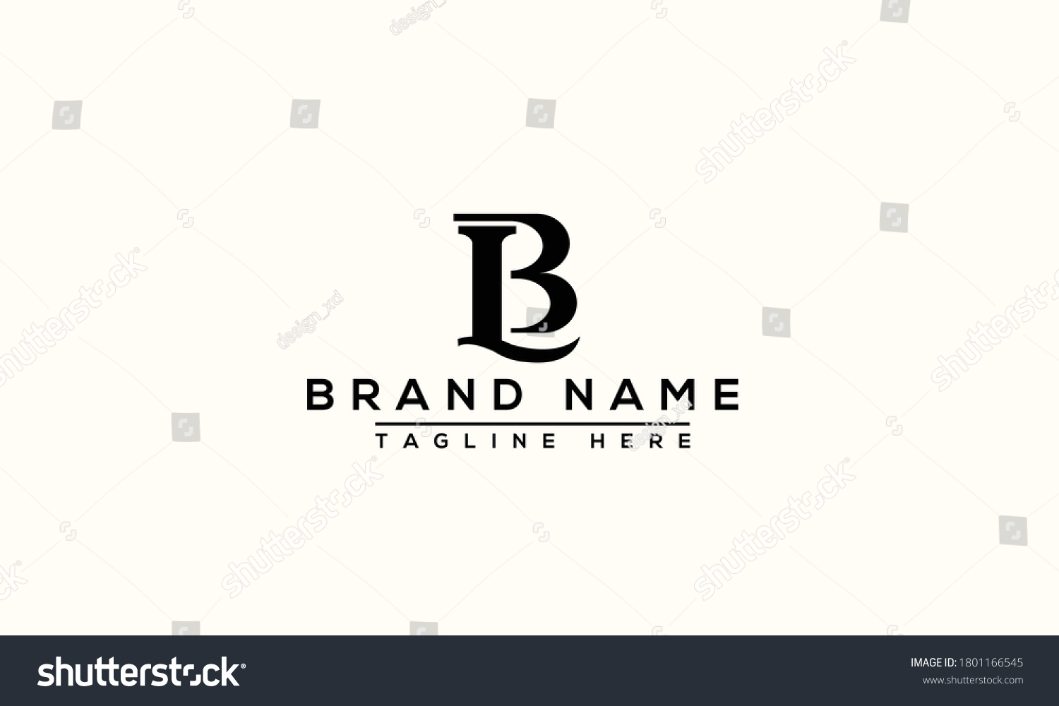 Bl Logo Design Template Vector Graphic Stock Vector (Royalty Free ...