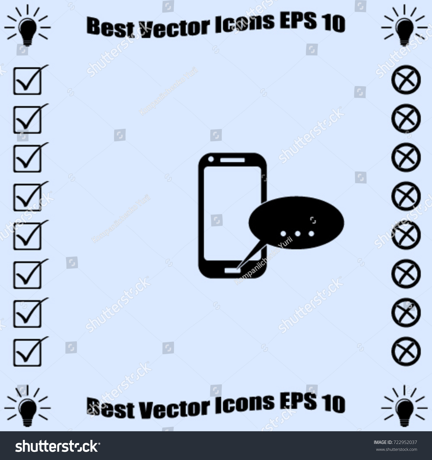 Bla Bla Icon Phone Vector Illustration Stock Vector (Royalty Free ...