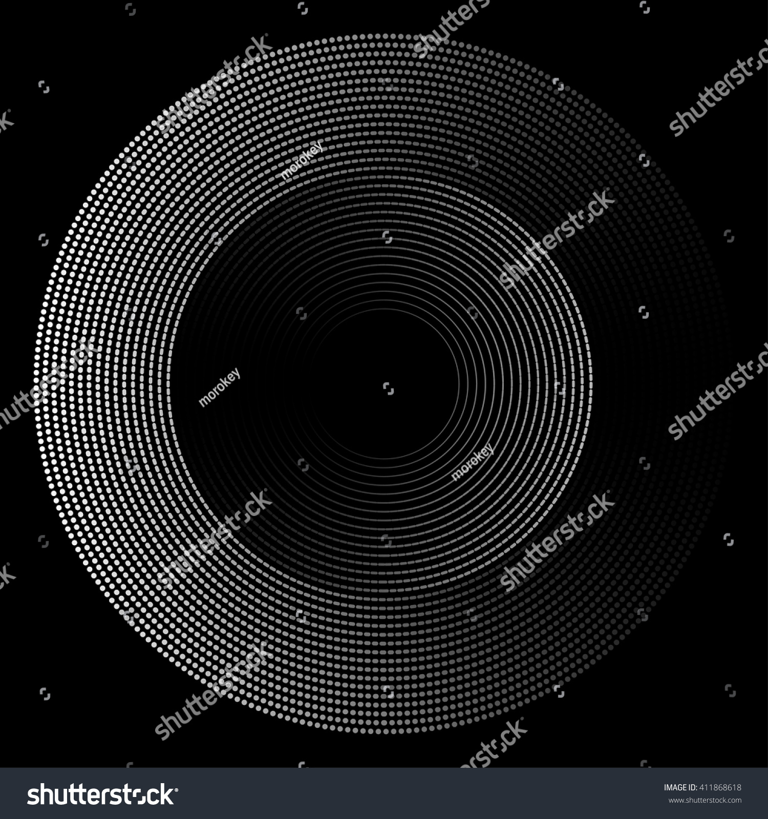 Black Abstract Halftone Circle Frame Background: vector de stock (libre ...
