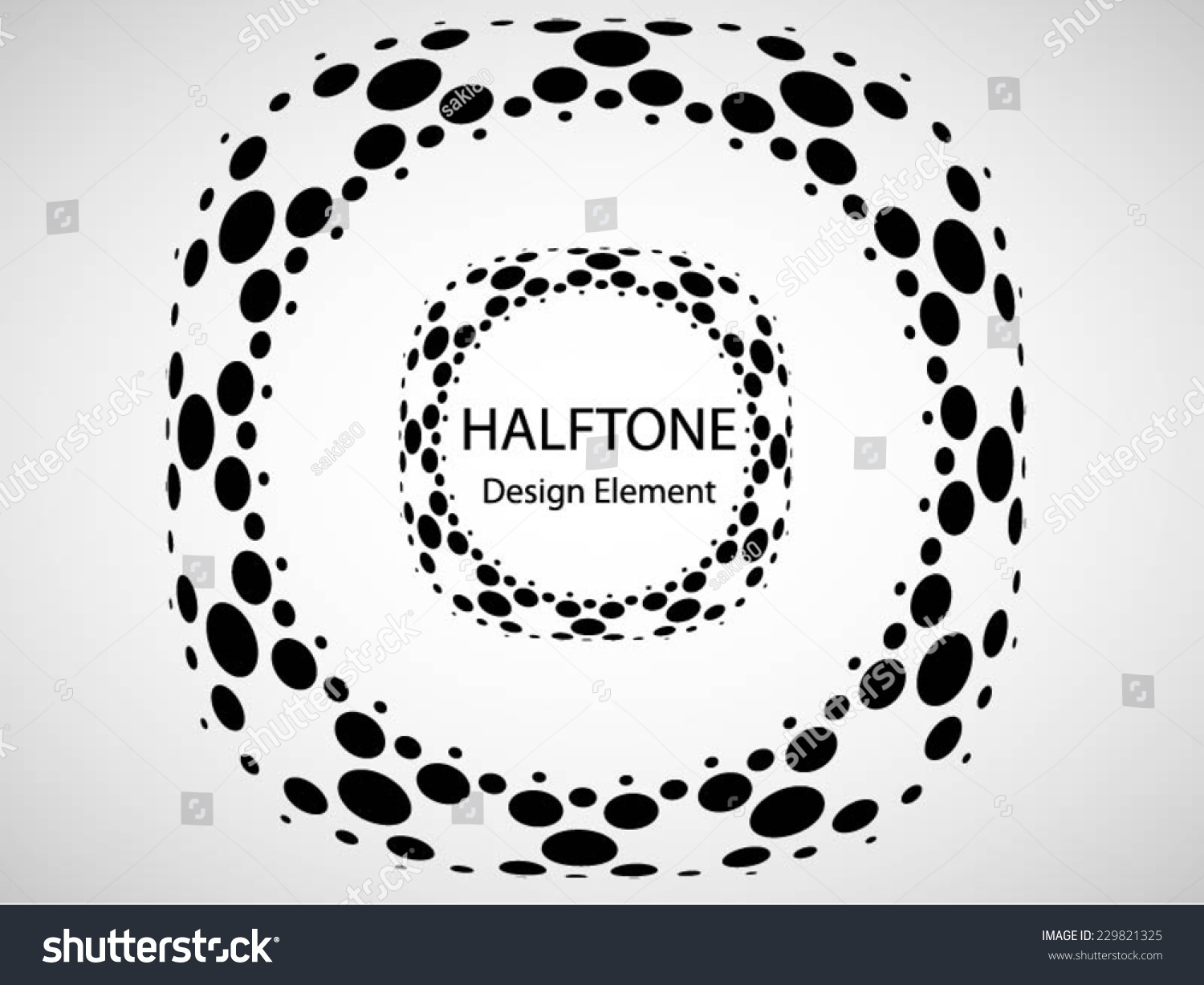 Black Abstract Halftone Logo Design Element Stock Vector (Royalty Free ...