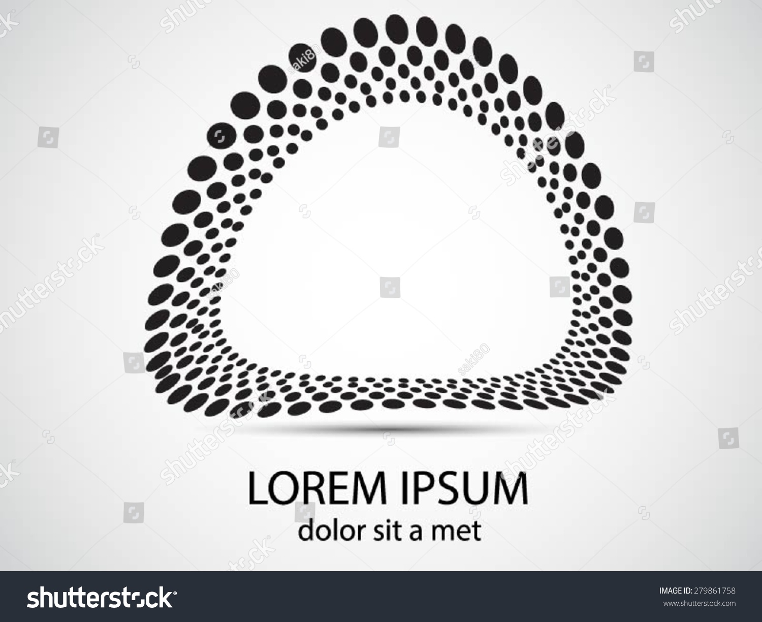 Black Abstract Halftone Logo Design Element Stock Vector (Royalty Free ...