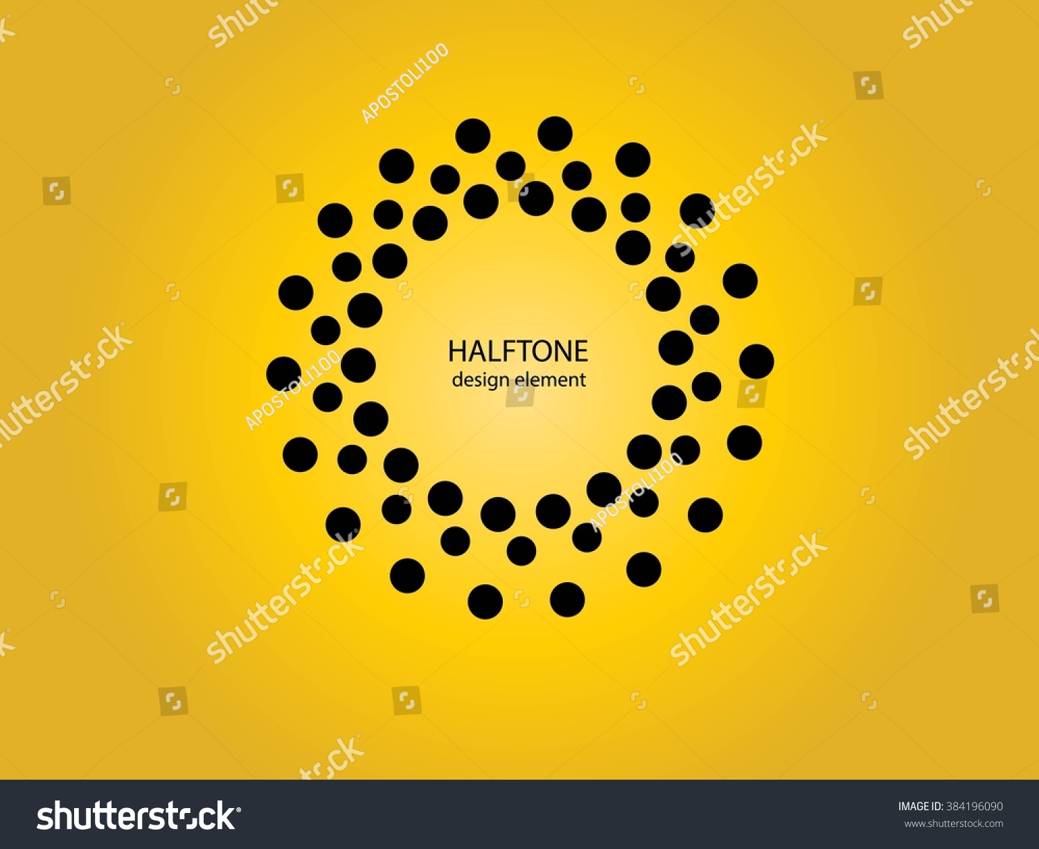 Black Abstract Halftone Logo Design Element Stock Vector (Royalty Free ...