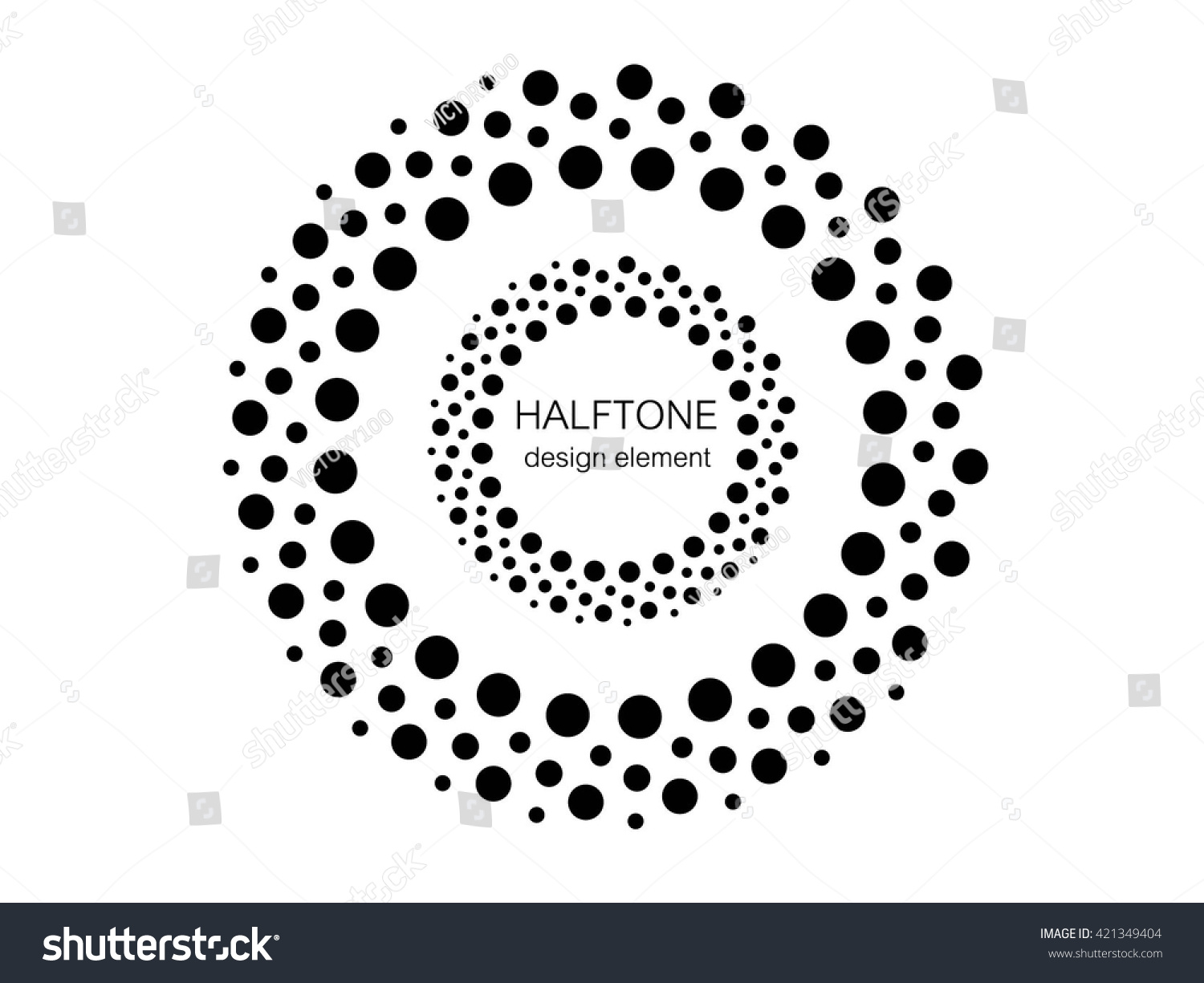 Black Abstract Halftone Logo Design Element Stock Vector (Royalty Free ...