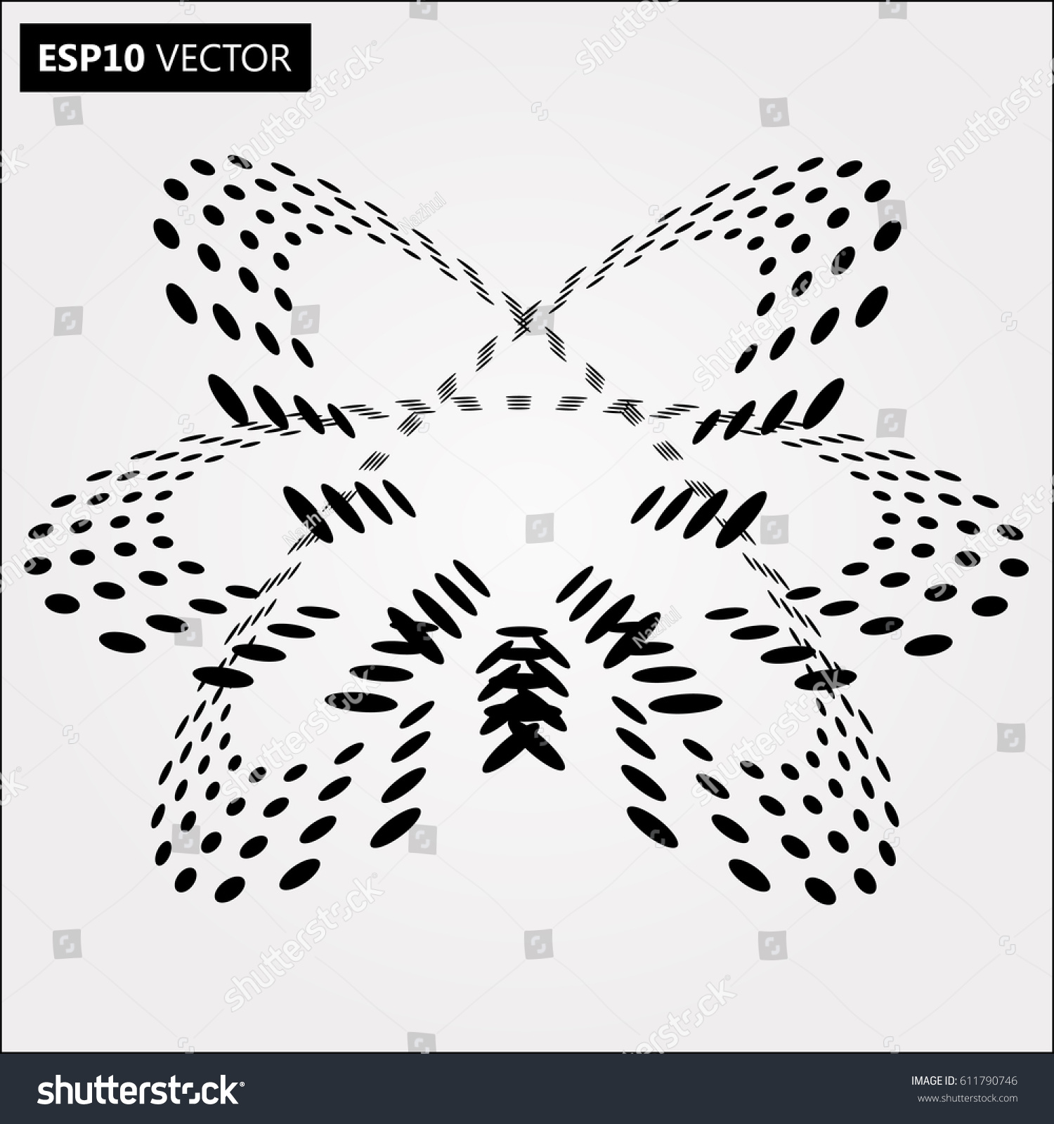 Black Abstract Halftone Logo Design Element Stock Vector (Royalty Free ...