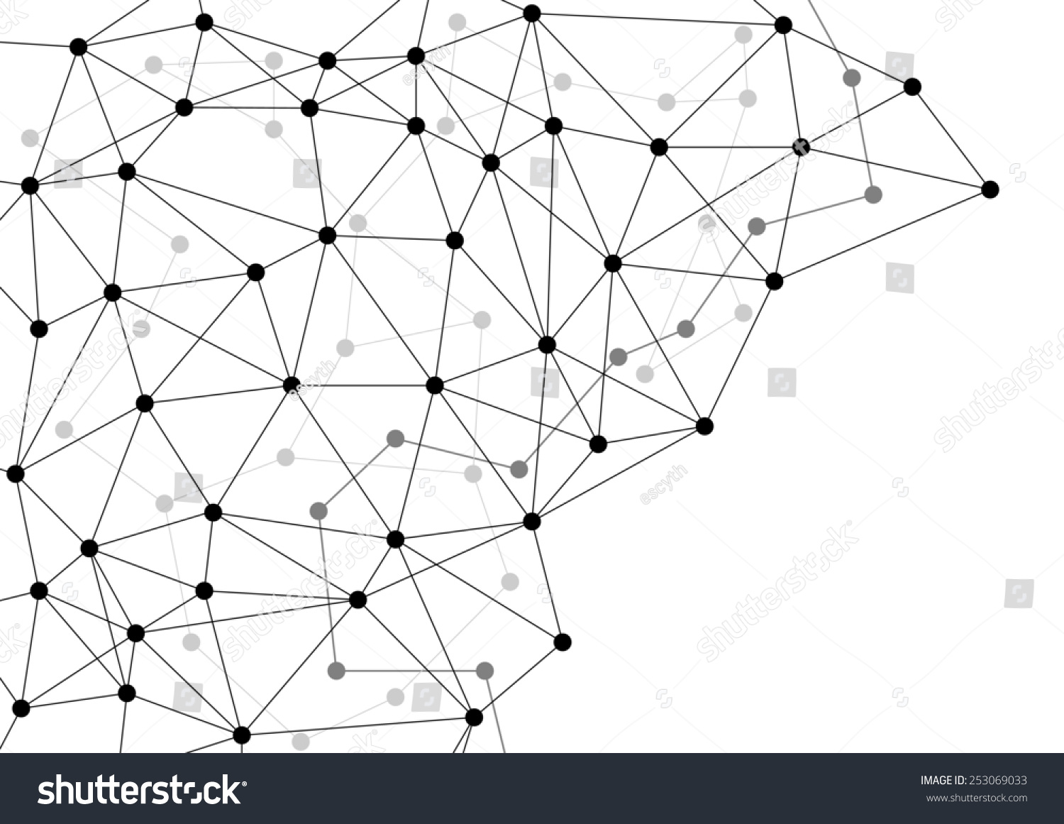 Black Abstract Layered Networking Web Horizontal Stock Vector (Royalty ...