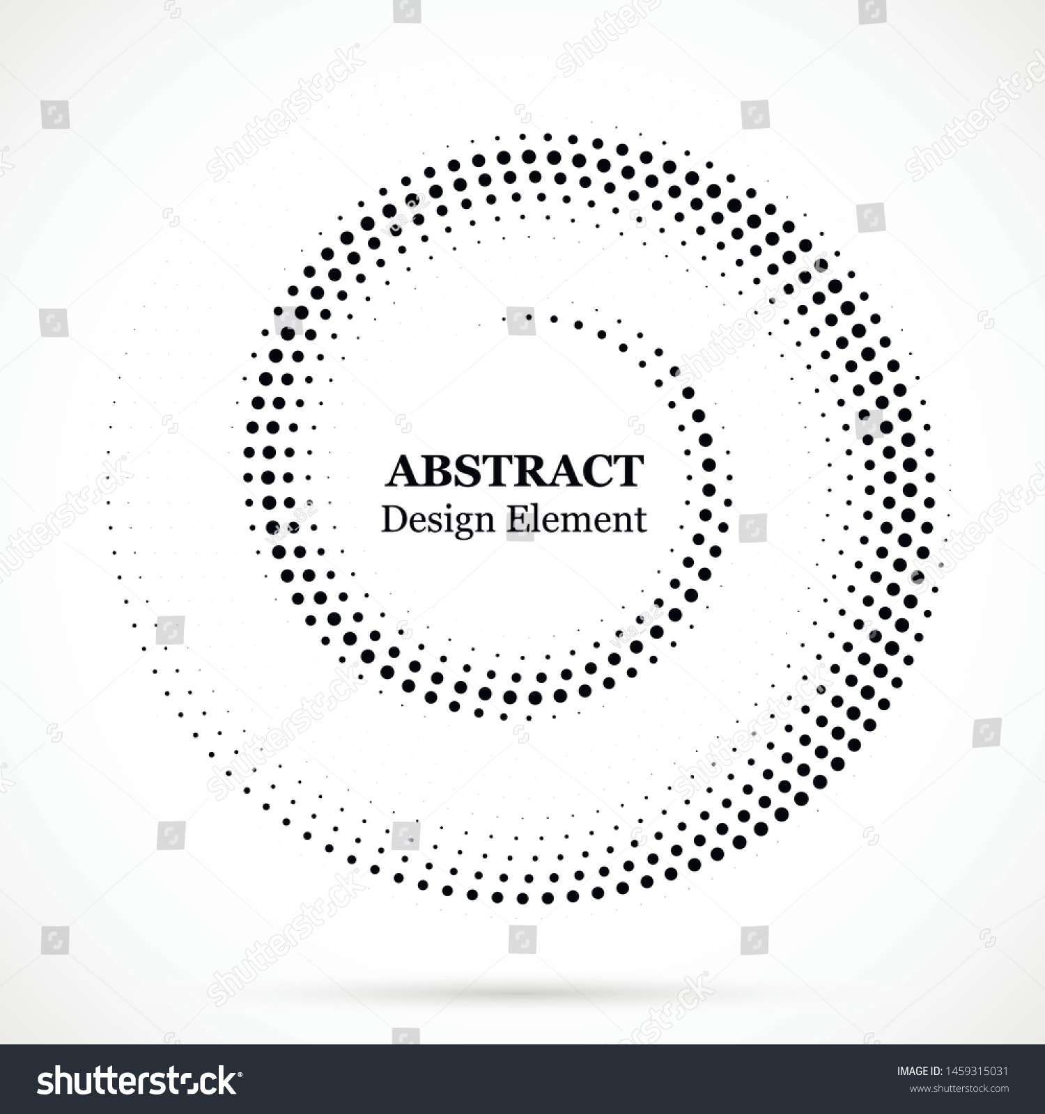 Black Abstract Vector Circle Frame Halftone Stock Vector (Royalty Free ...