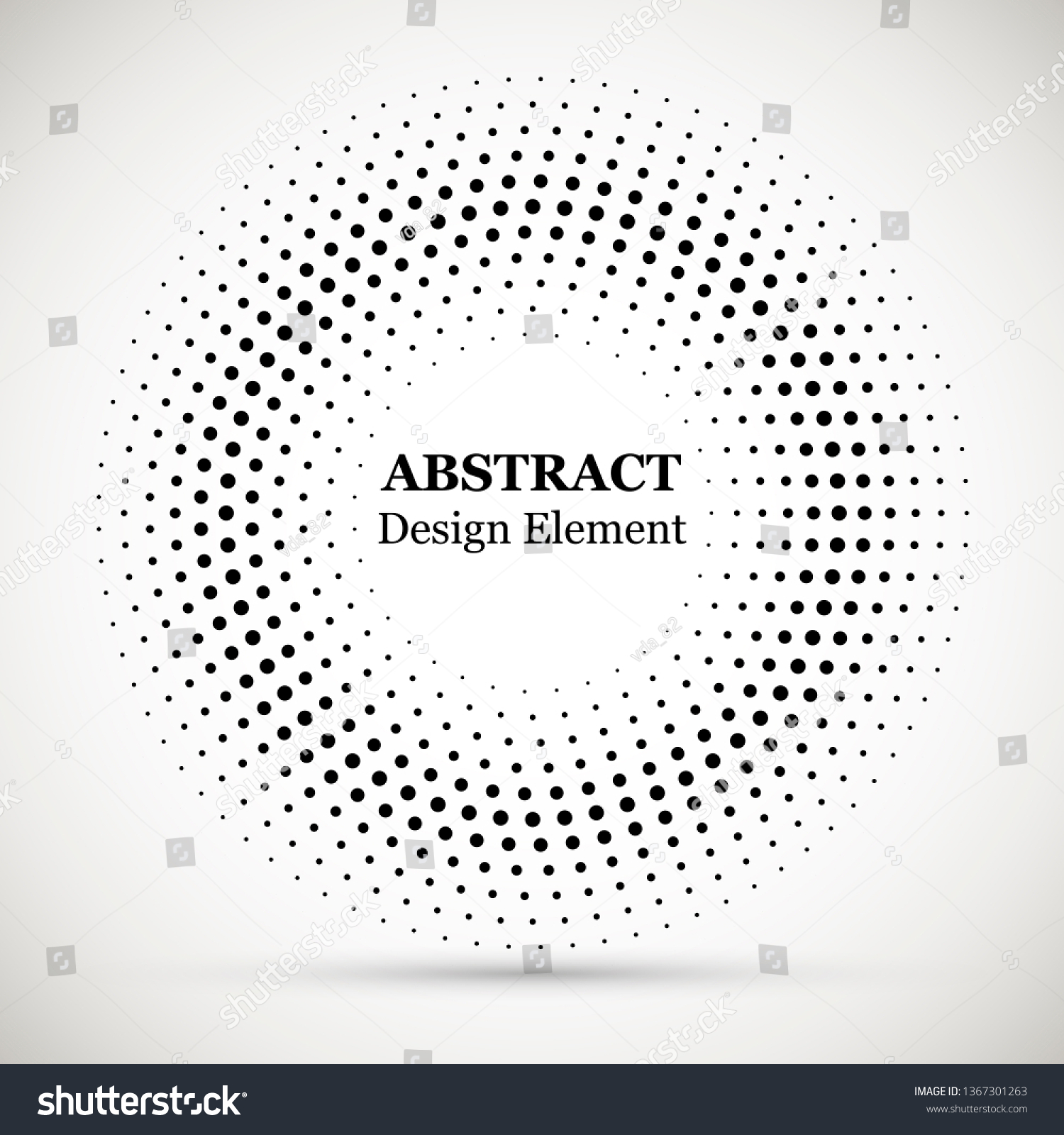 Black Abstract Vector Circle Frame Halftone: vector de stock (libre de ...