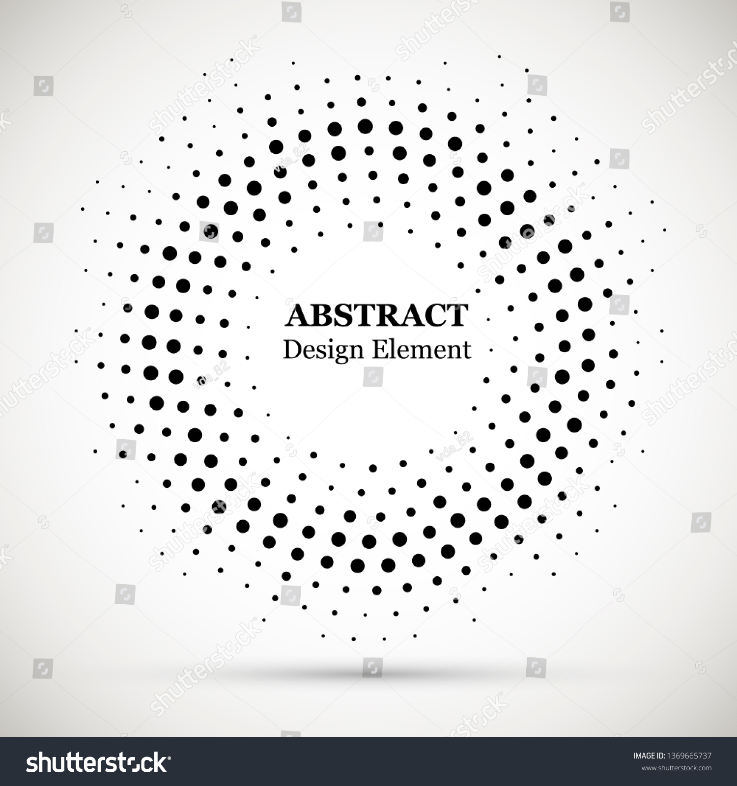 Black Abstract Vector Circle Frame Halftone Stock Vector (Royalty Free ...