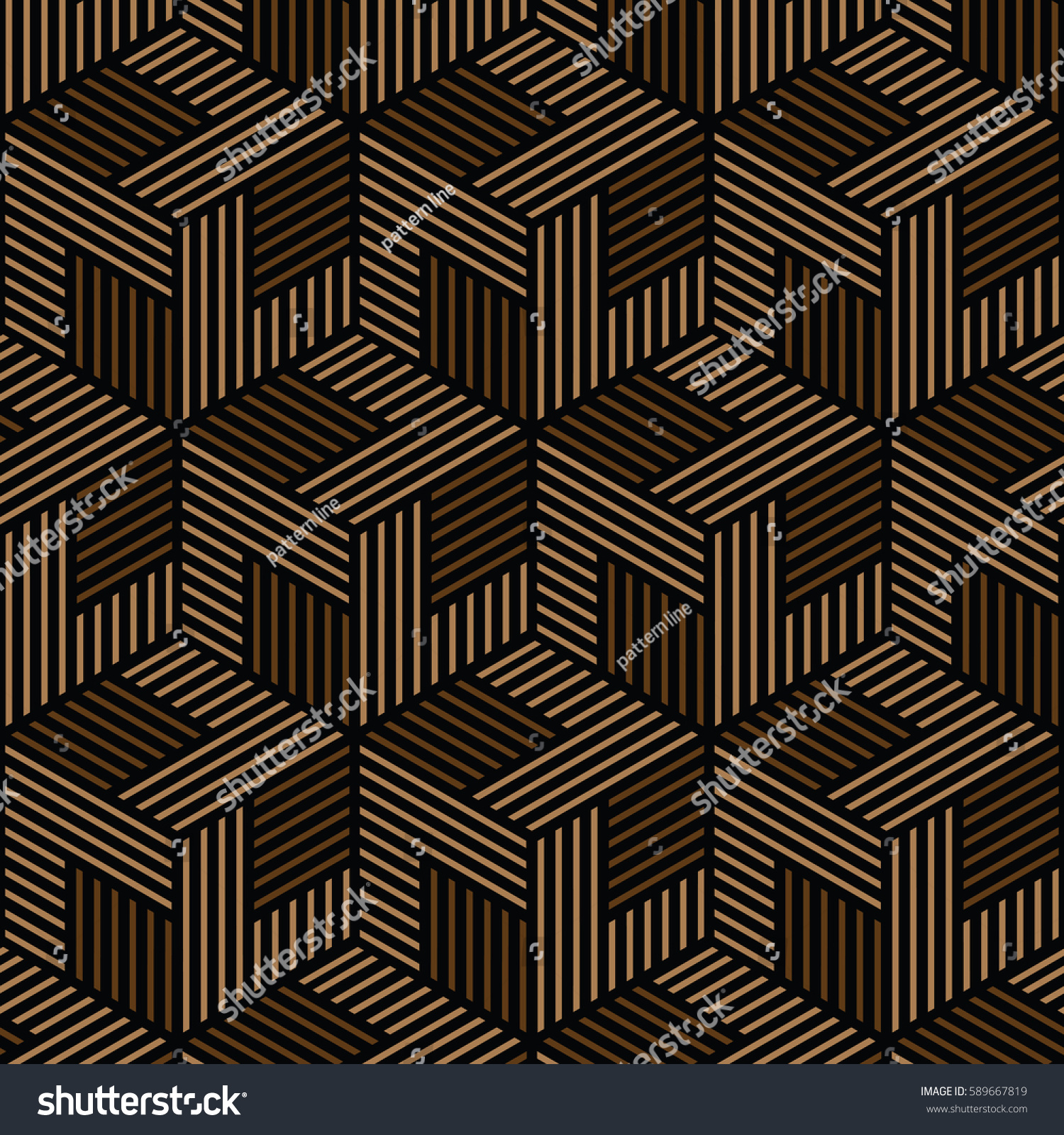 Black Brown Patternbackground Line Geometricmodern Stylish Stock Vector ...