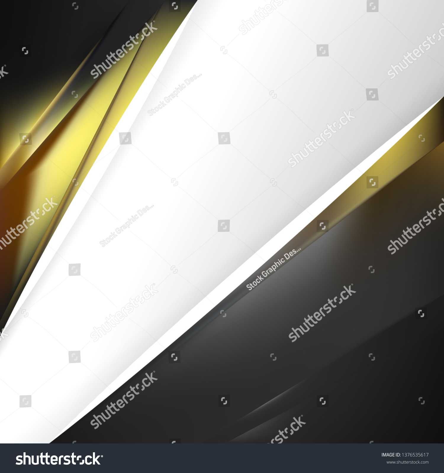 Black Gold Background Template Stock Vector (Royalty Free) 1376535617