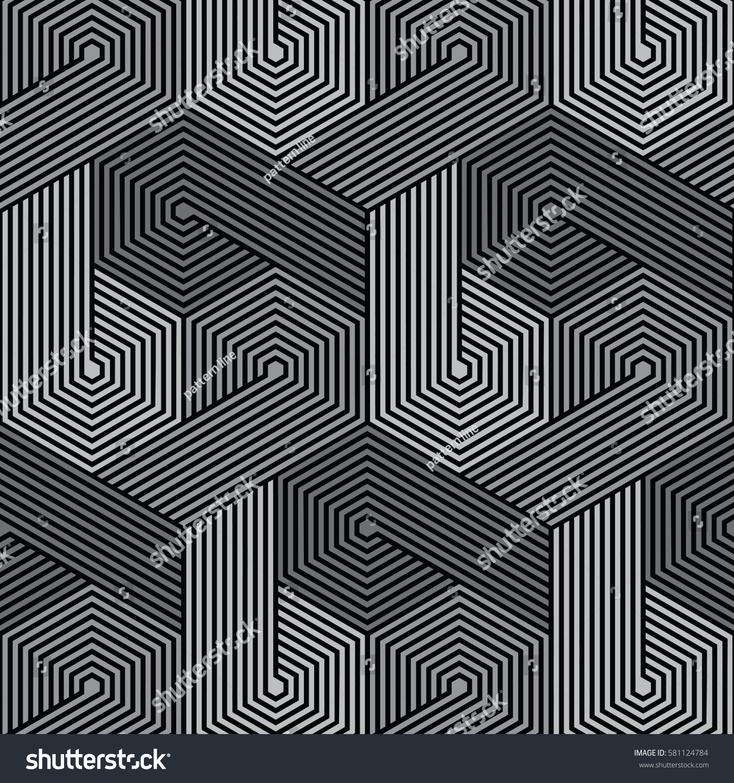 Black Gray Patternbackground Line Geometricmodern Stylish Stock Vector ...