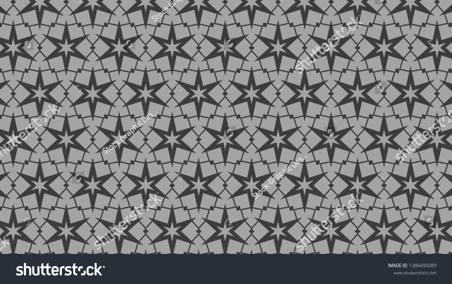 Black Grey Star Pattern Stock Vector (Royalty Free) 1386495089 ...