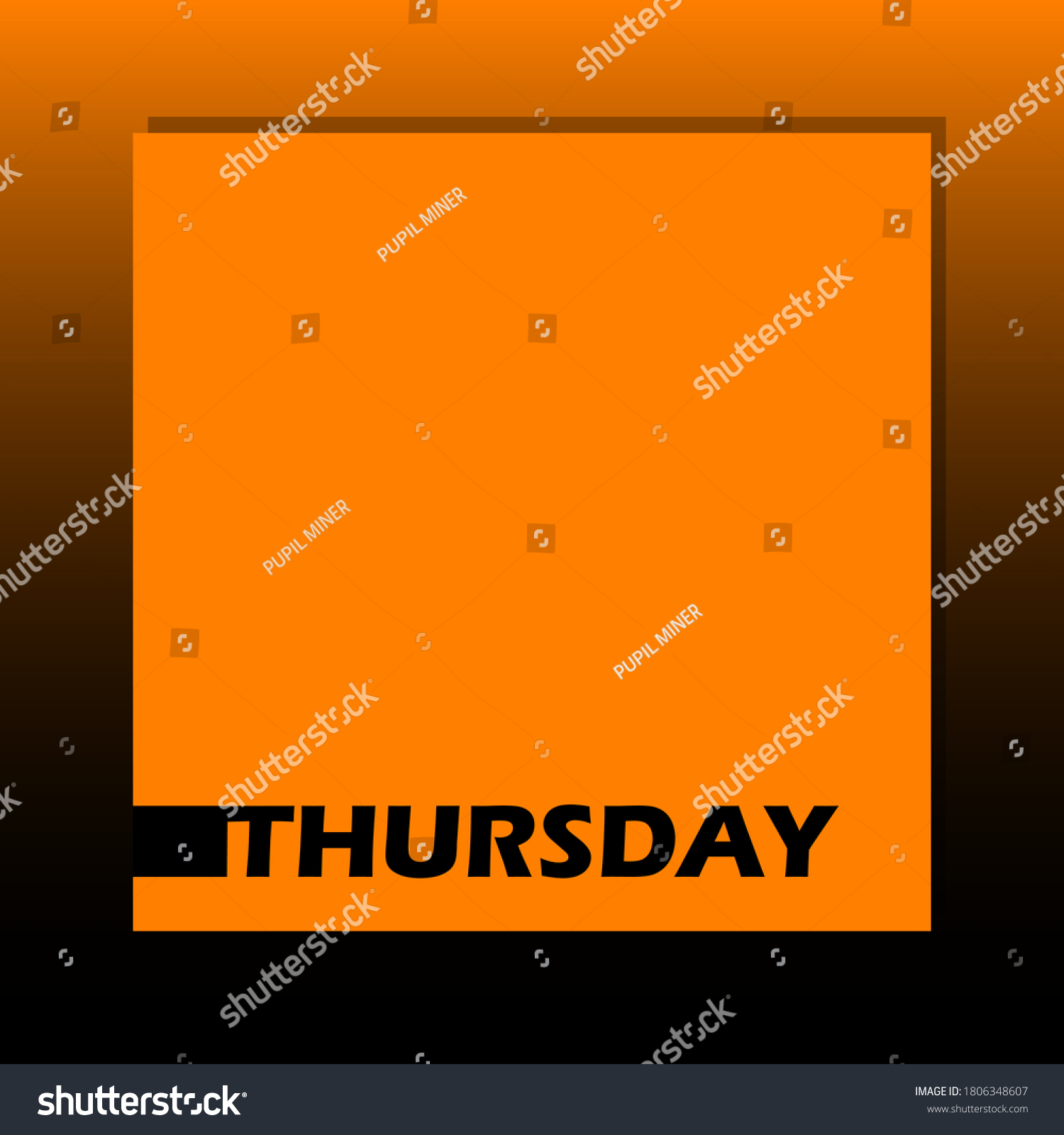 Black Orange Gradient Background Image Thursday Stock Vector (Royalty ...