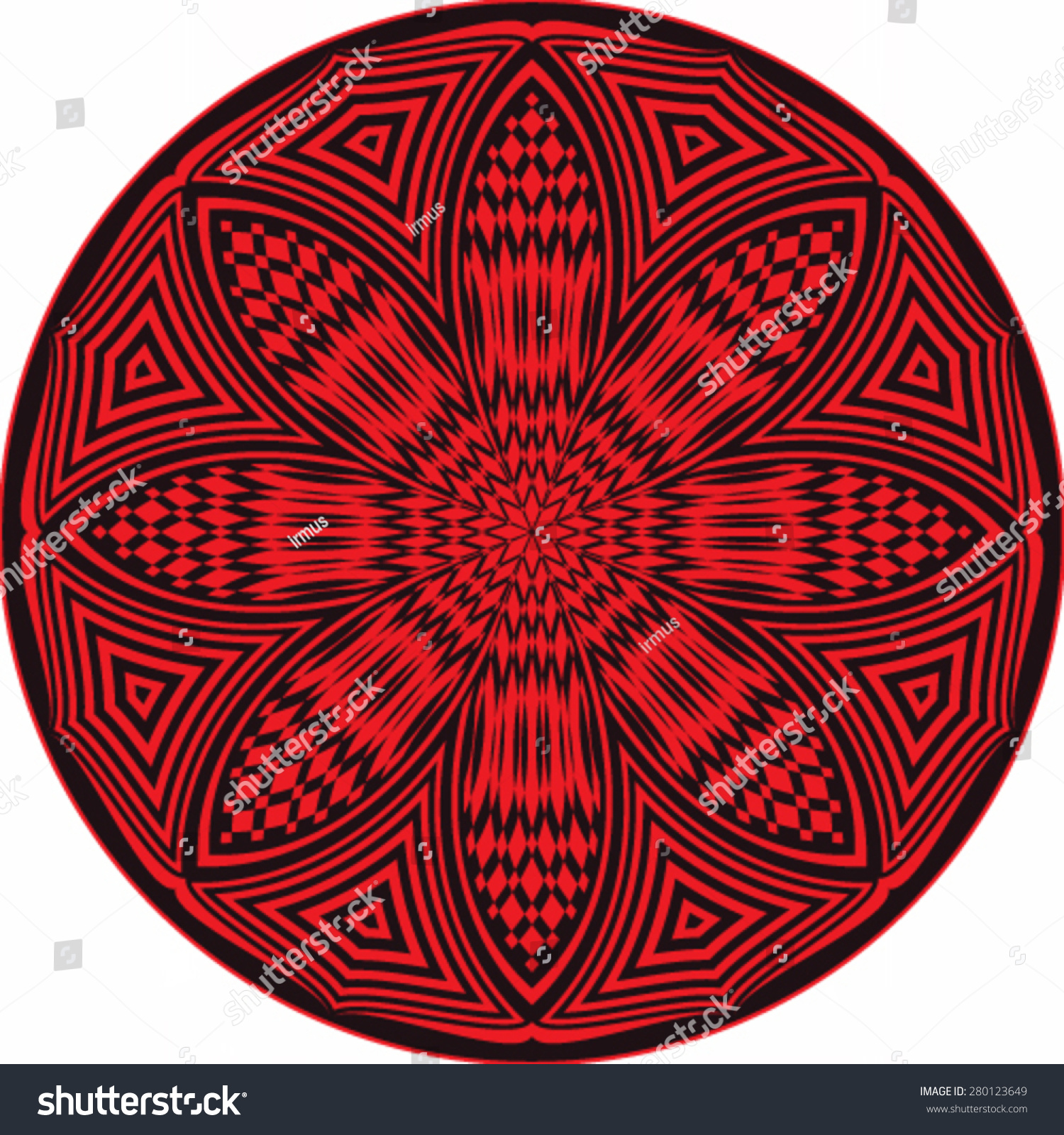 Black Red Magic Circle Vector Illustration Stock Vector (Royalty Free ...