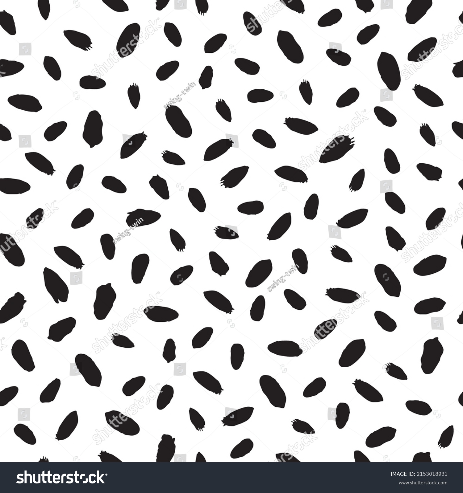Black White Abstract Oval Spots Pattern Stock Vector (Royalty Free ...