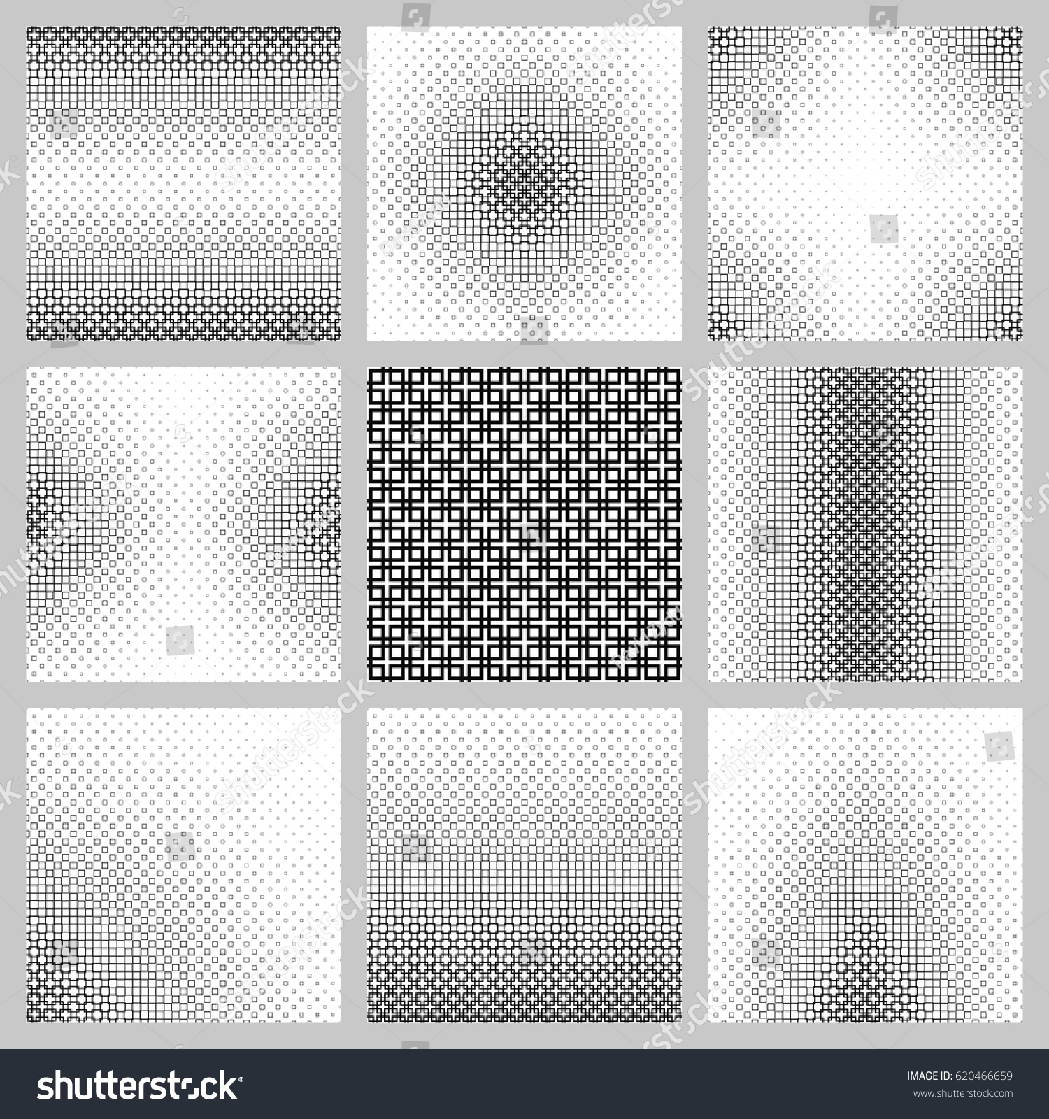 Black White Abstract Square Pattern Design Stock Vector (Royalty Free ...