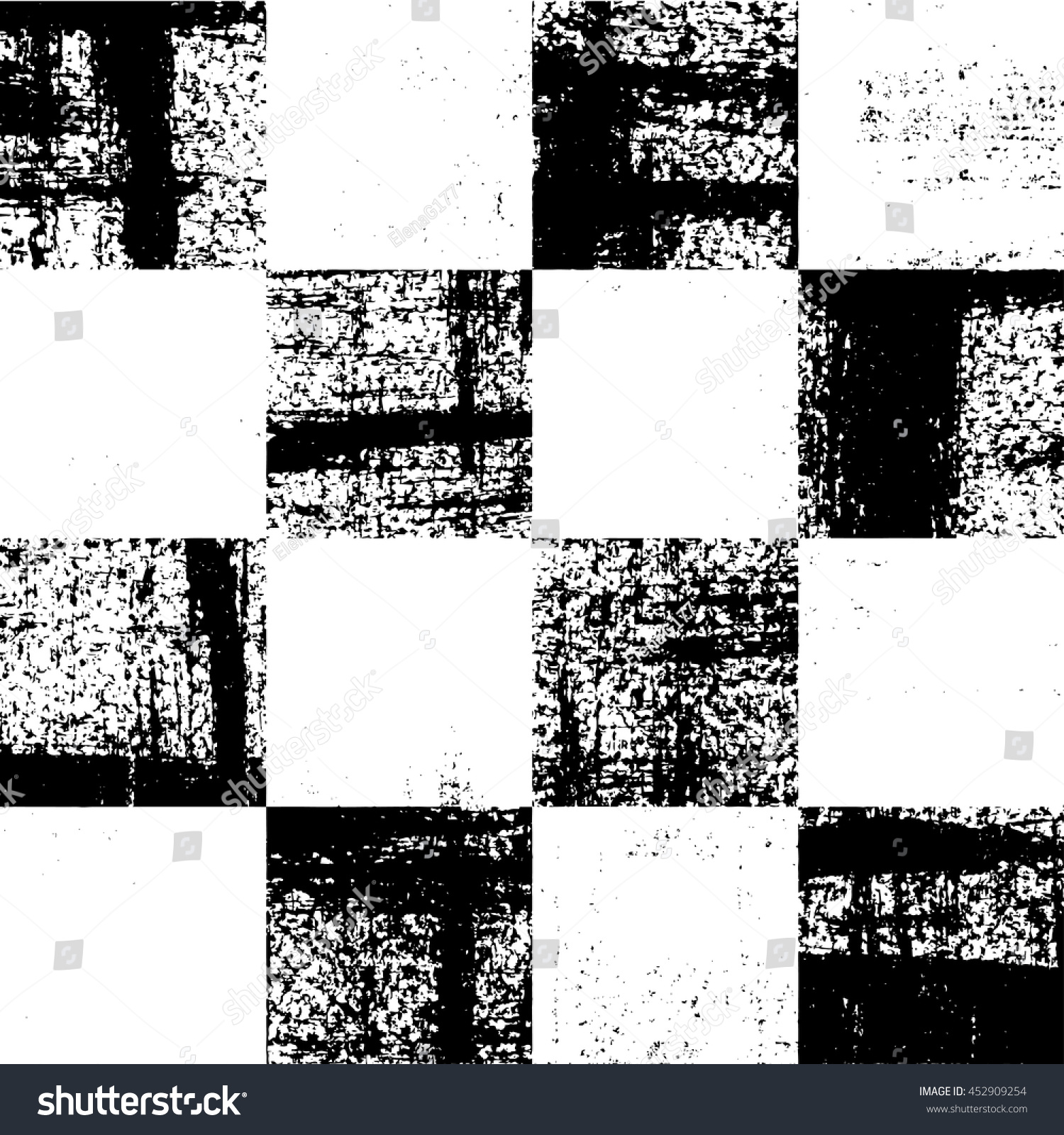 Black White Checkered Grunge Pattern Stock Vector (Royalty Free ...