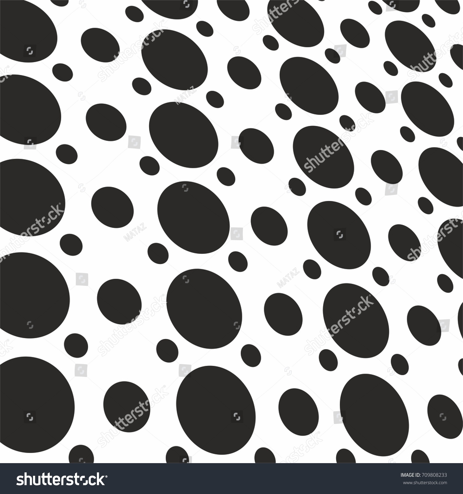 Black White Circle Dot Pattern Design Stock Vector (Royalty Free) 709808233