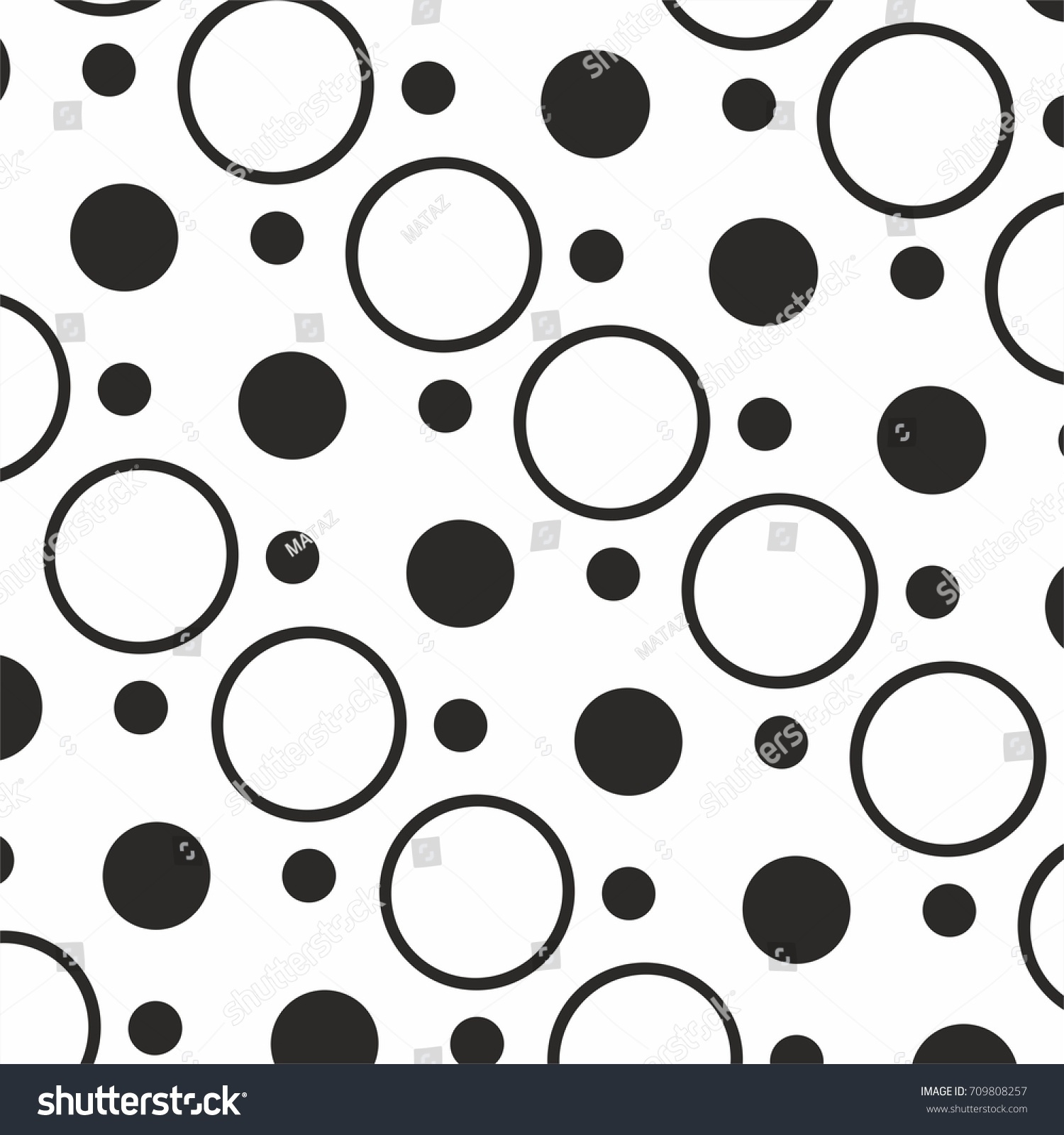 Black White Circle Dot Pattern Design Stock Vector (Royalty Free ...