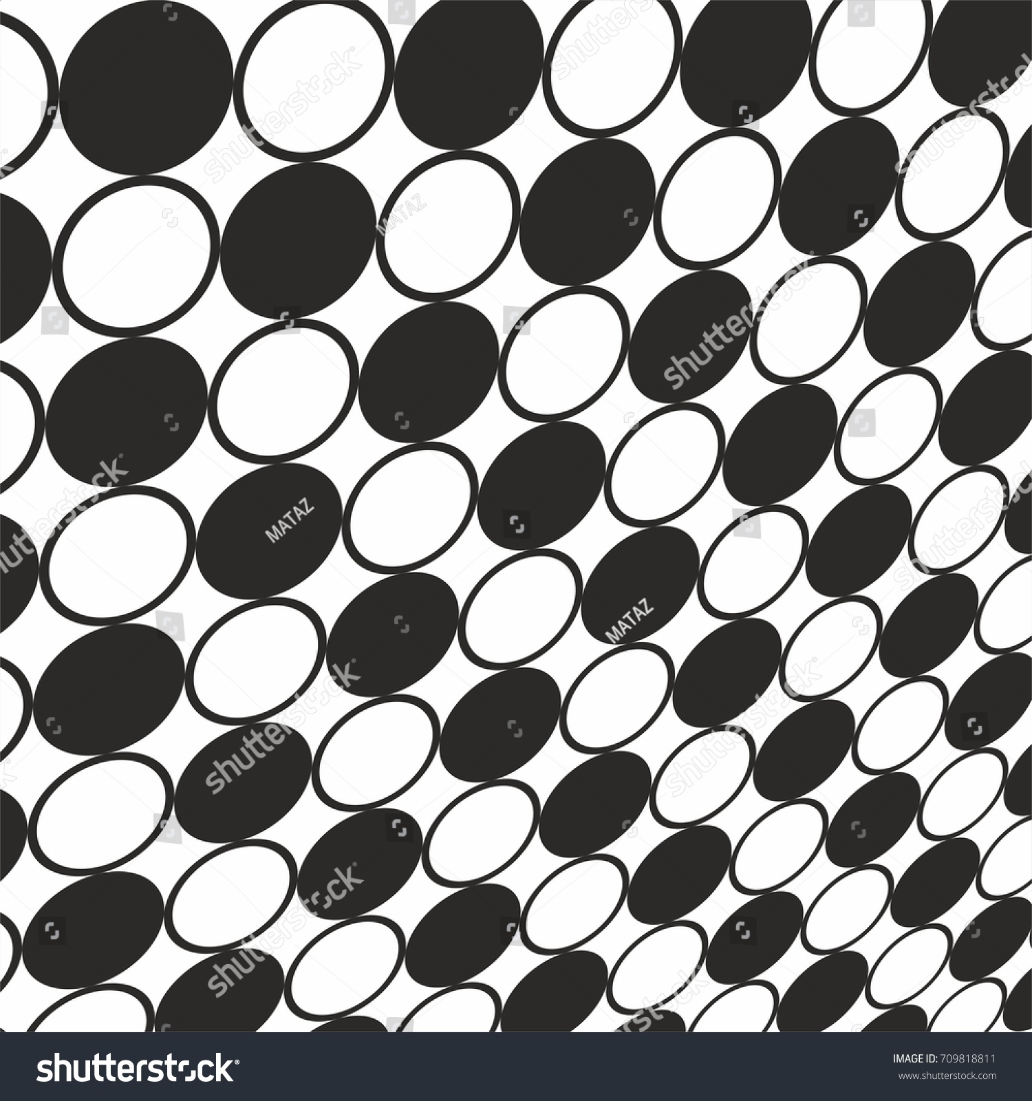 Black White Circle Dot Pattern Design Stock Vector (Royalty Free) 709818811