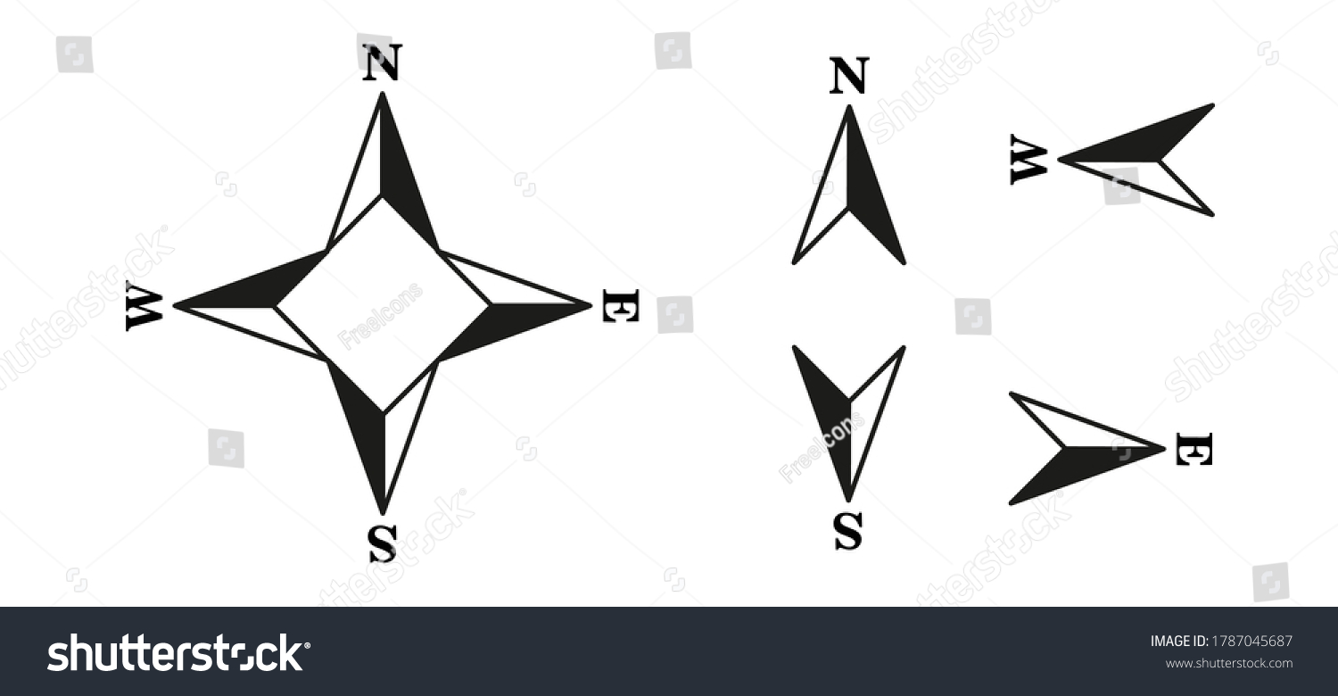 Black White Compas Vector Illustration Stock Vector (Royalty Free ...