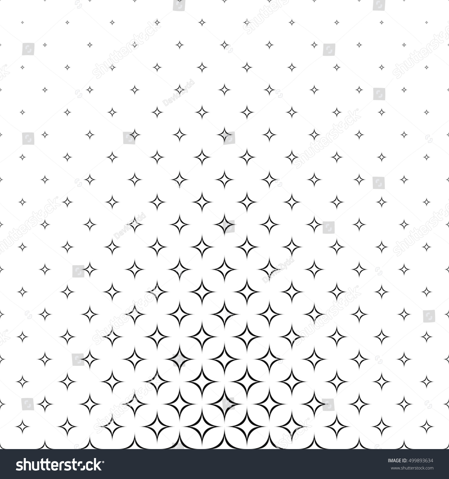 Black White Curved Star Pattern Background: vector de stock (libre de ...