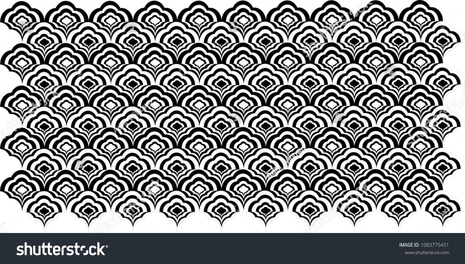 Black White Decorative Wallpaper Background Pattern Stock Vector ...