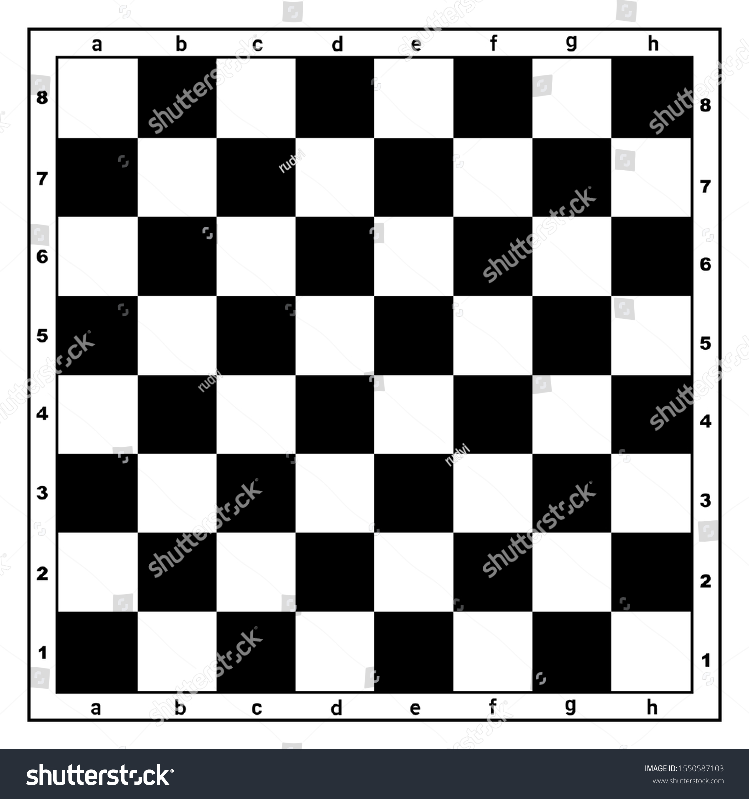 Black White Empty Chessboard Chess Board Stock Vector (Royalty Free ...
