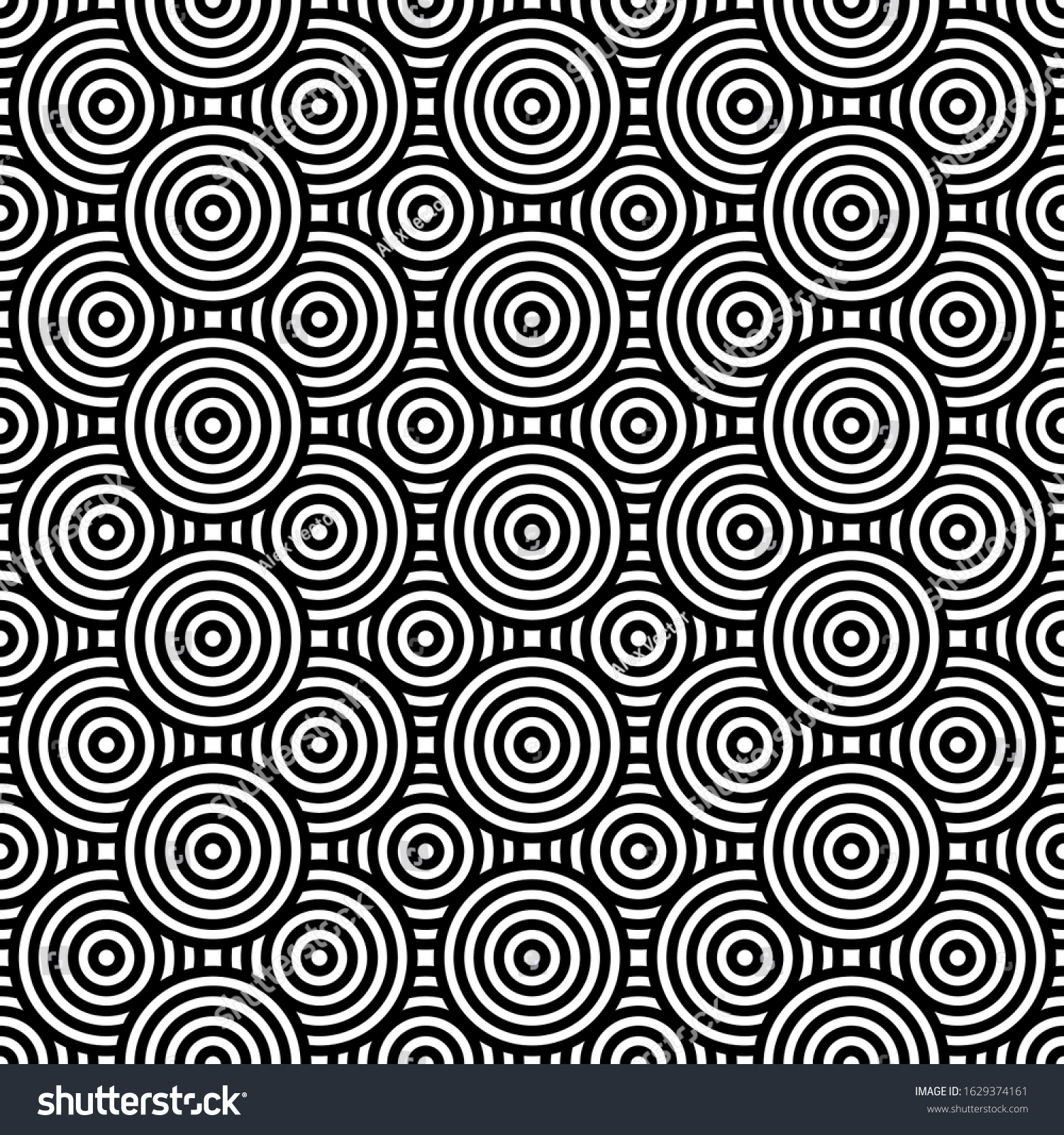 Black White Geometric Circle Impossible Background: เวกเตอร์สต็อก (ปลอด ...