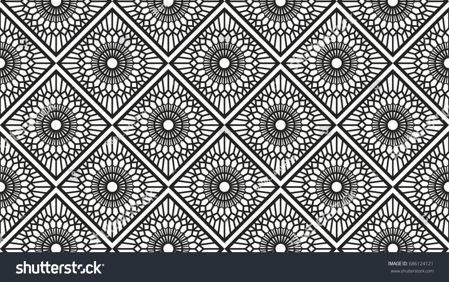 Black White Geometric Patterns Sculpture Decorative Stock Vector ...