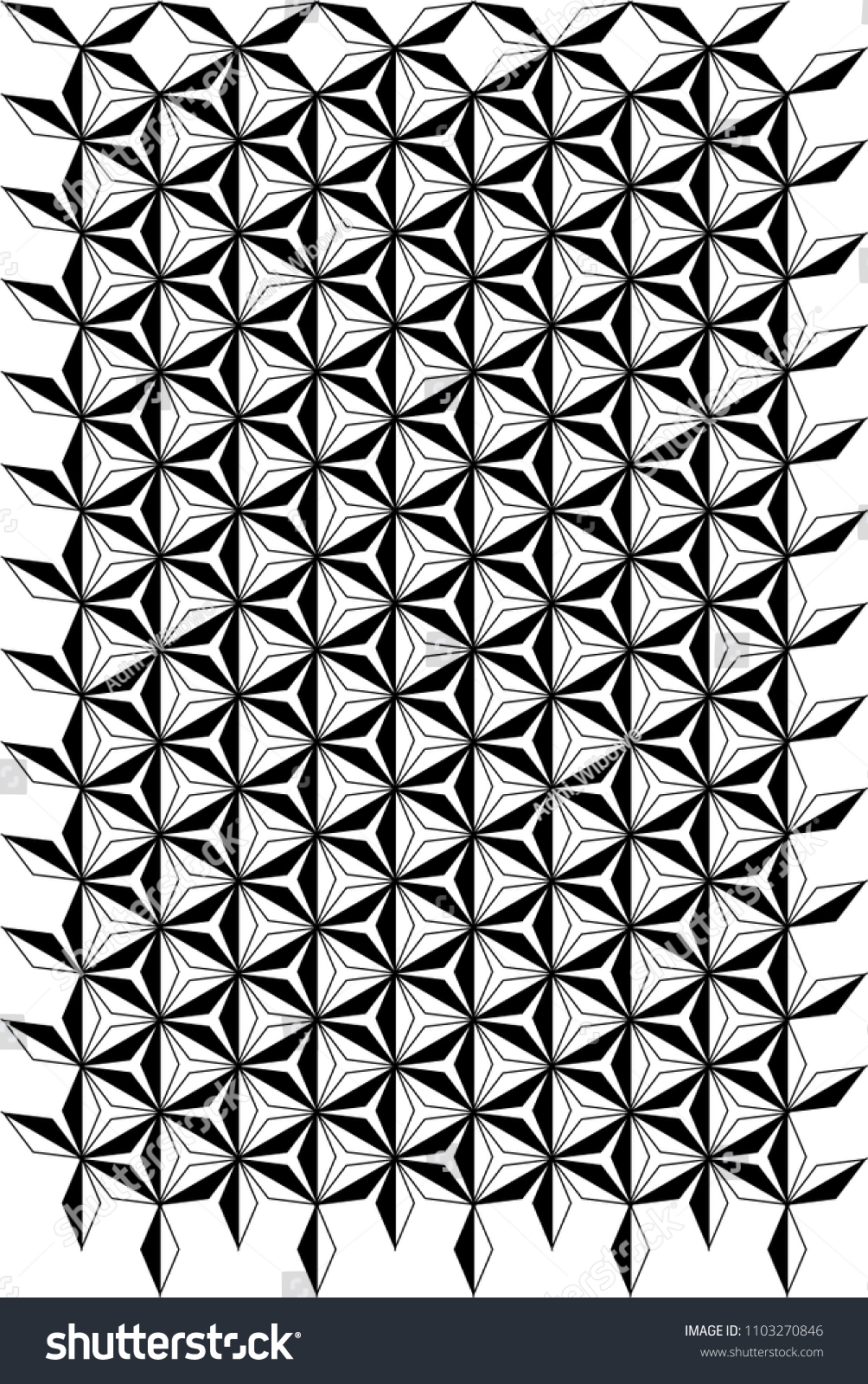 Black White Geometric Wallpaper Background Pattern Stock Vector ...