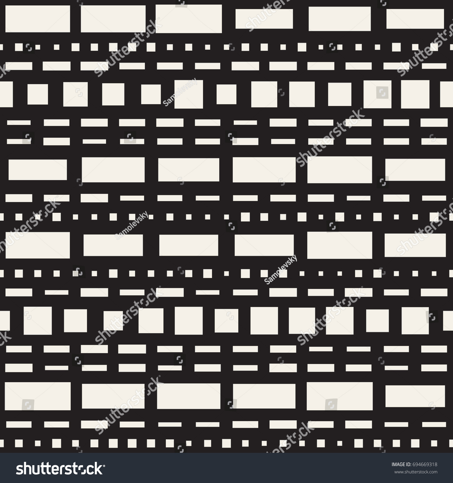 Black White Irregular Dashed Lines Pattern Stock Vector (Royalty Free ...