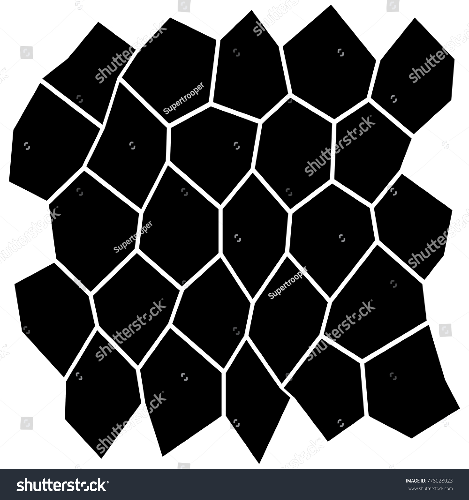 Black White Irregular Grid Modular Structure Stock Vector (Royalty Free ...