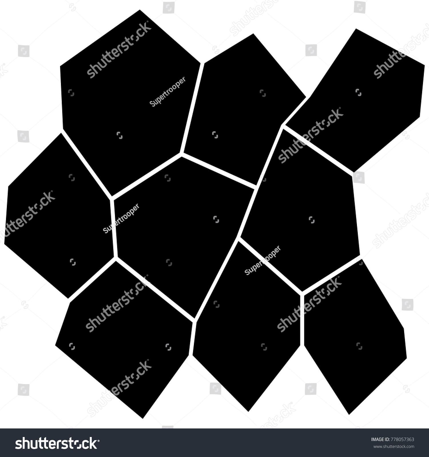 Black White Irregular Grid Modular Structure Stock Vector (Royalty Free ...