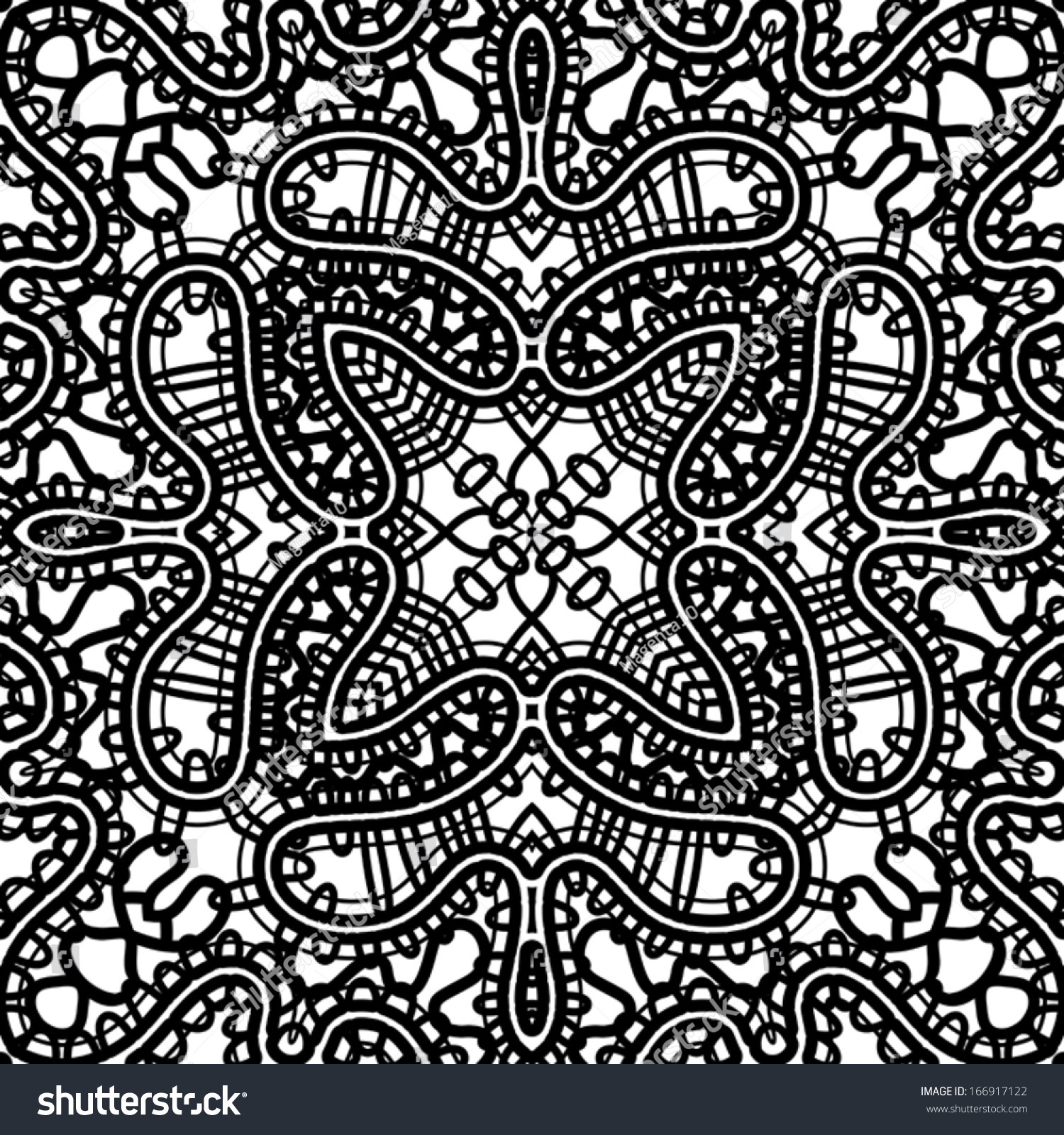 Black White Lace Texture Seamless Vector Stock Vector (Royalty Free ...