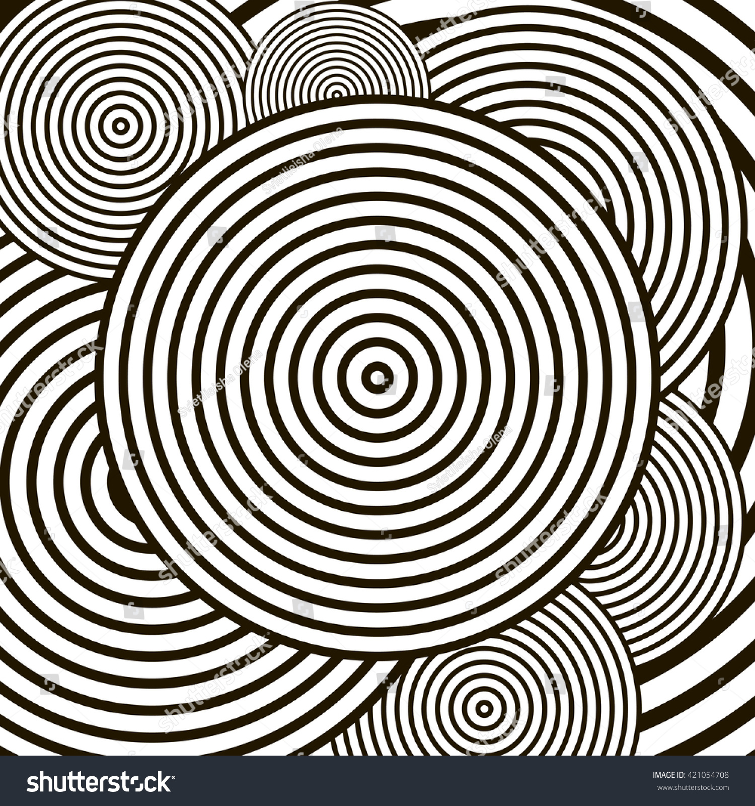 Black White Optical Illusion Circle Vector Stock Vector (Royalty Free ...