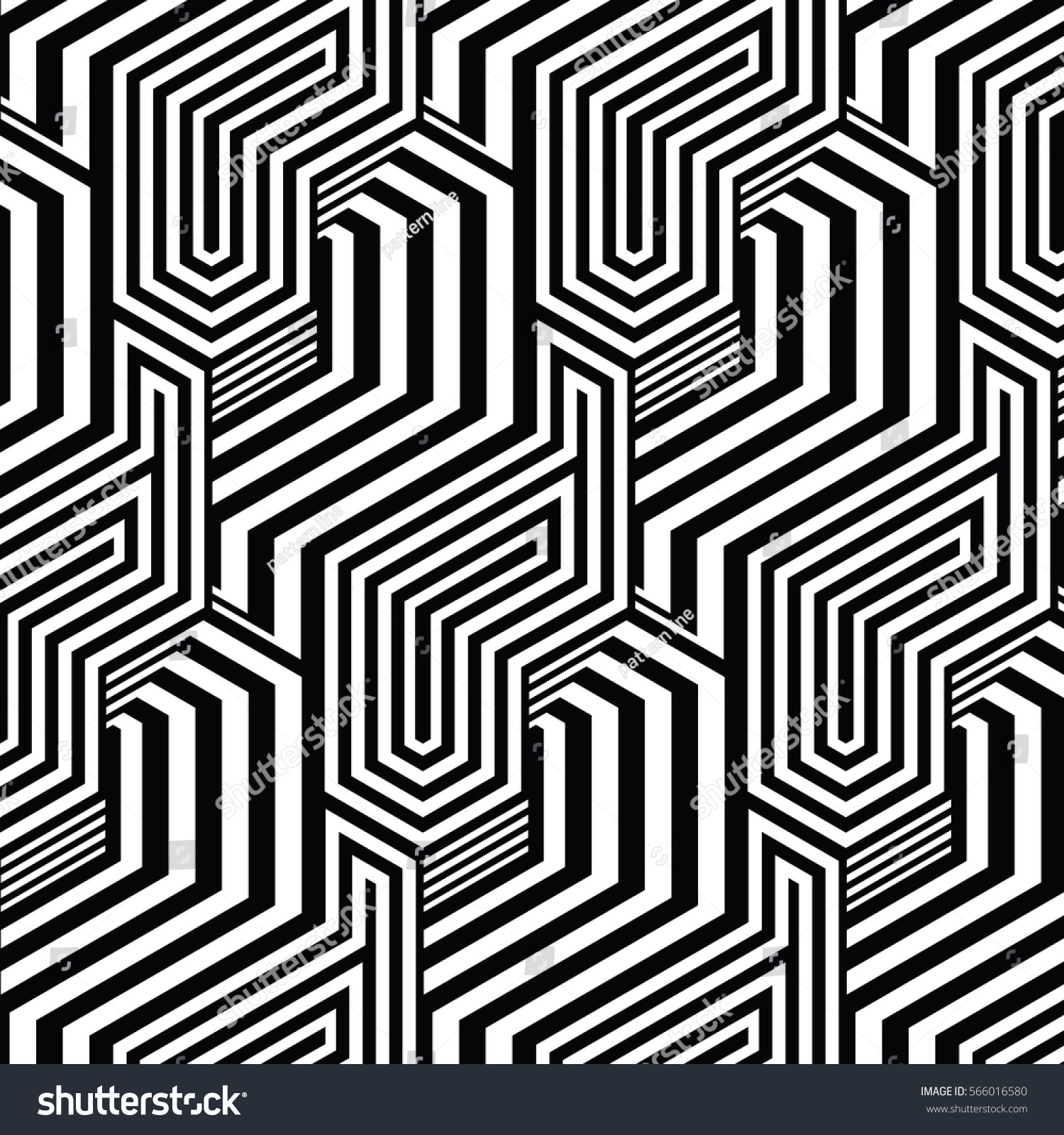 Black White Patternbackground Line Geometricmodern Stylish Stock Vector ...