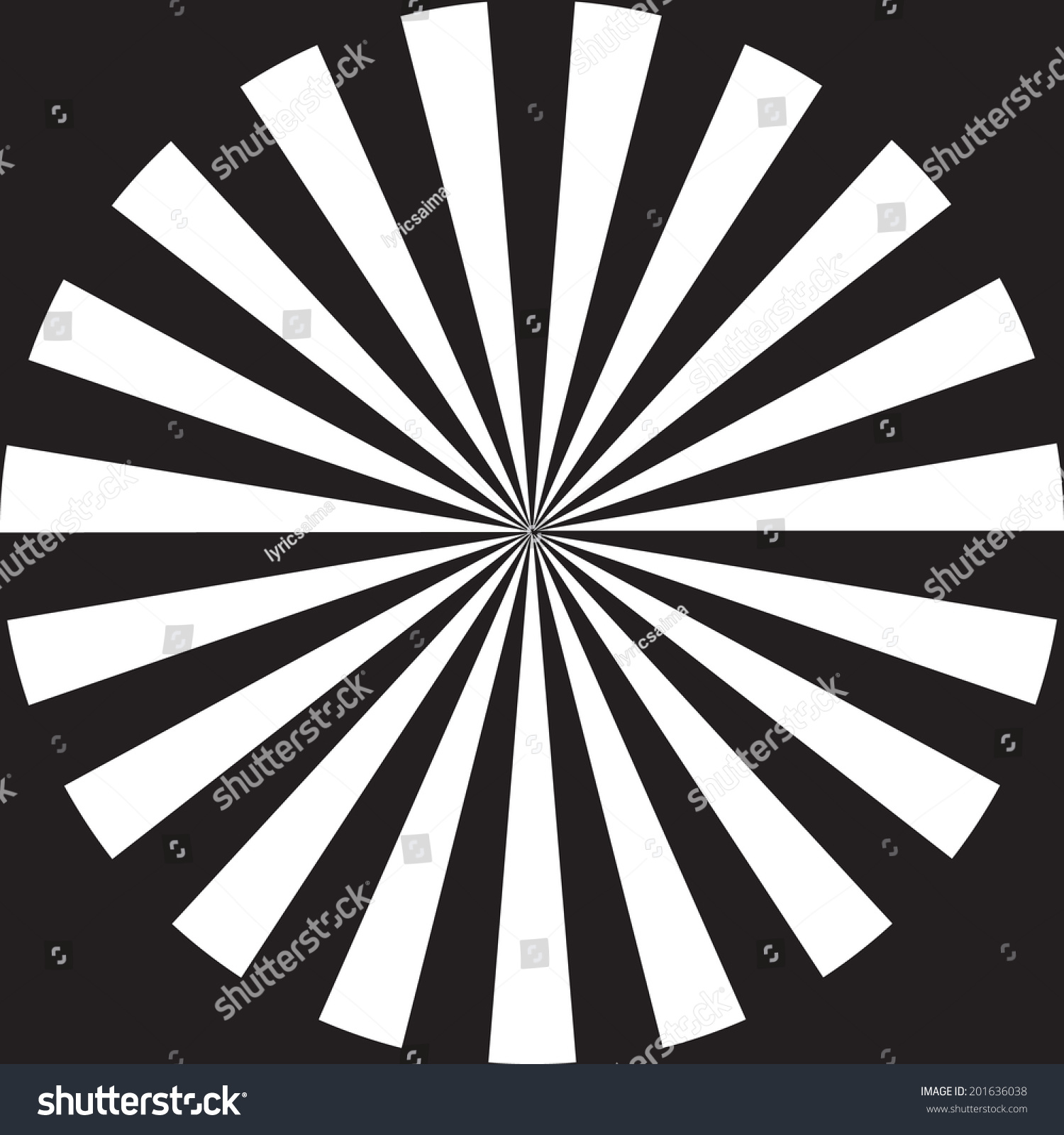 Black White Rays Flat Design Vector Stock Vector (Royalty Free) 201636038