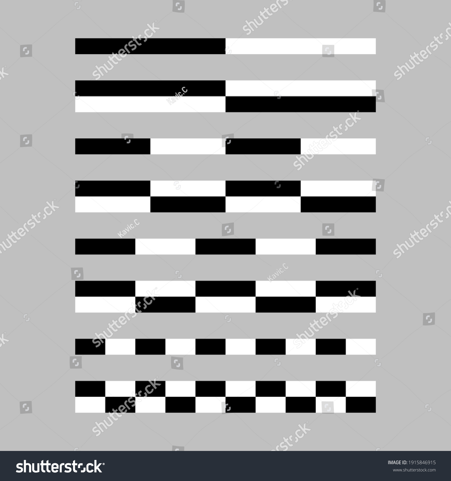 Black White Scale Bars Vector Set Stock Vector (Royalty Free ...