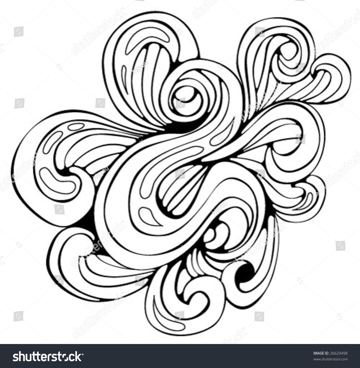 Black And White Scroll Design Stock Vector Illustration 26629498 ...