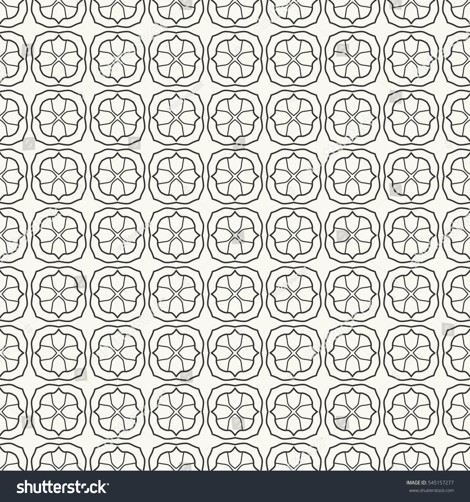 Black White Seamless Geometric Pattern Repeating Stock Vector (Royalty ...