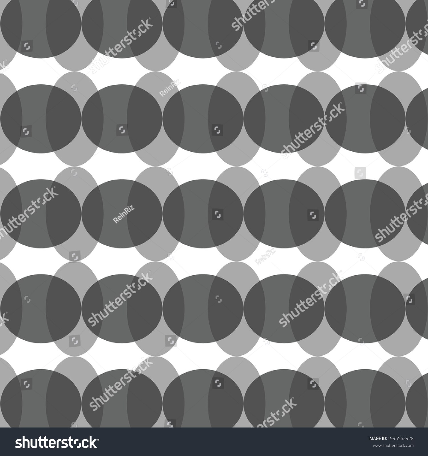 Black White Seamless Pattern Elipse Shape Stock Vector (Royalty Free ...