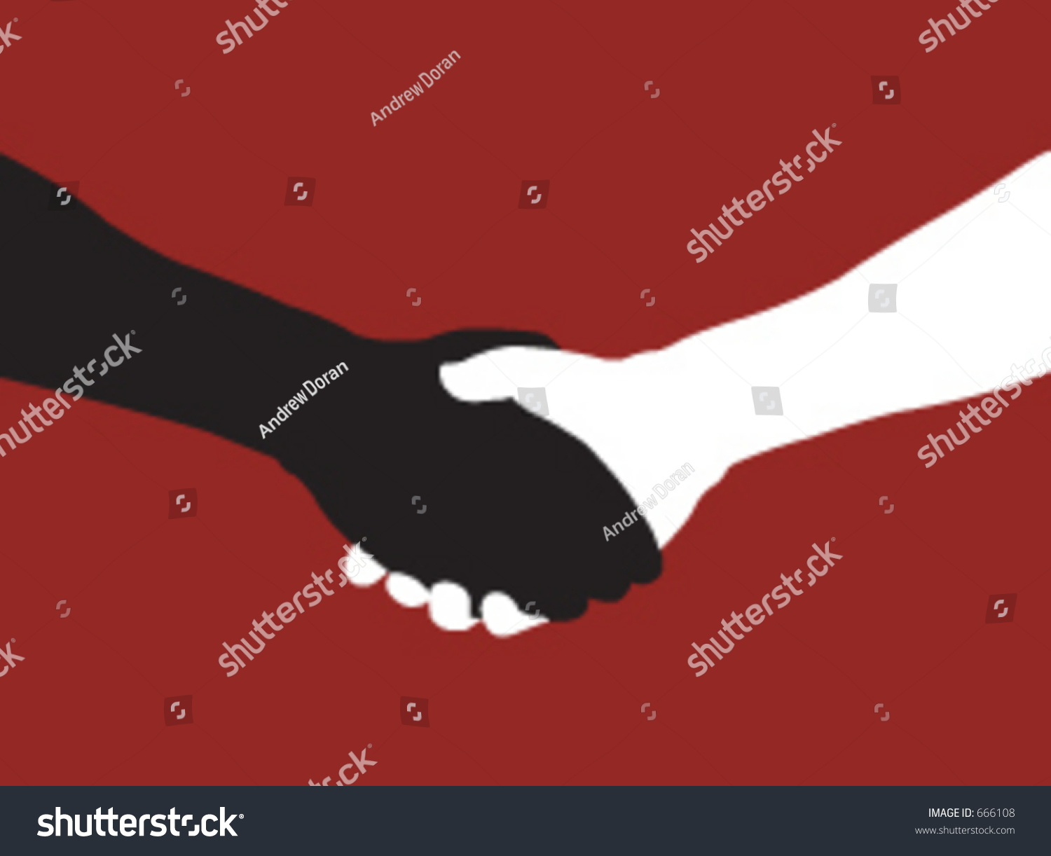 Black White Shaking Hands Vector Format Stock Vector (Royalty Free ...