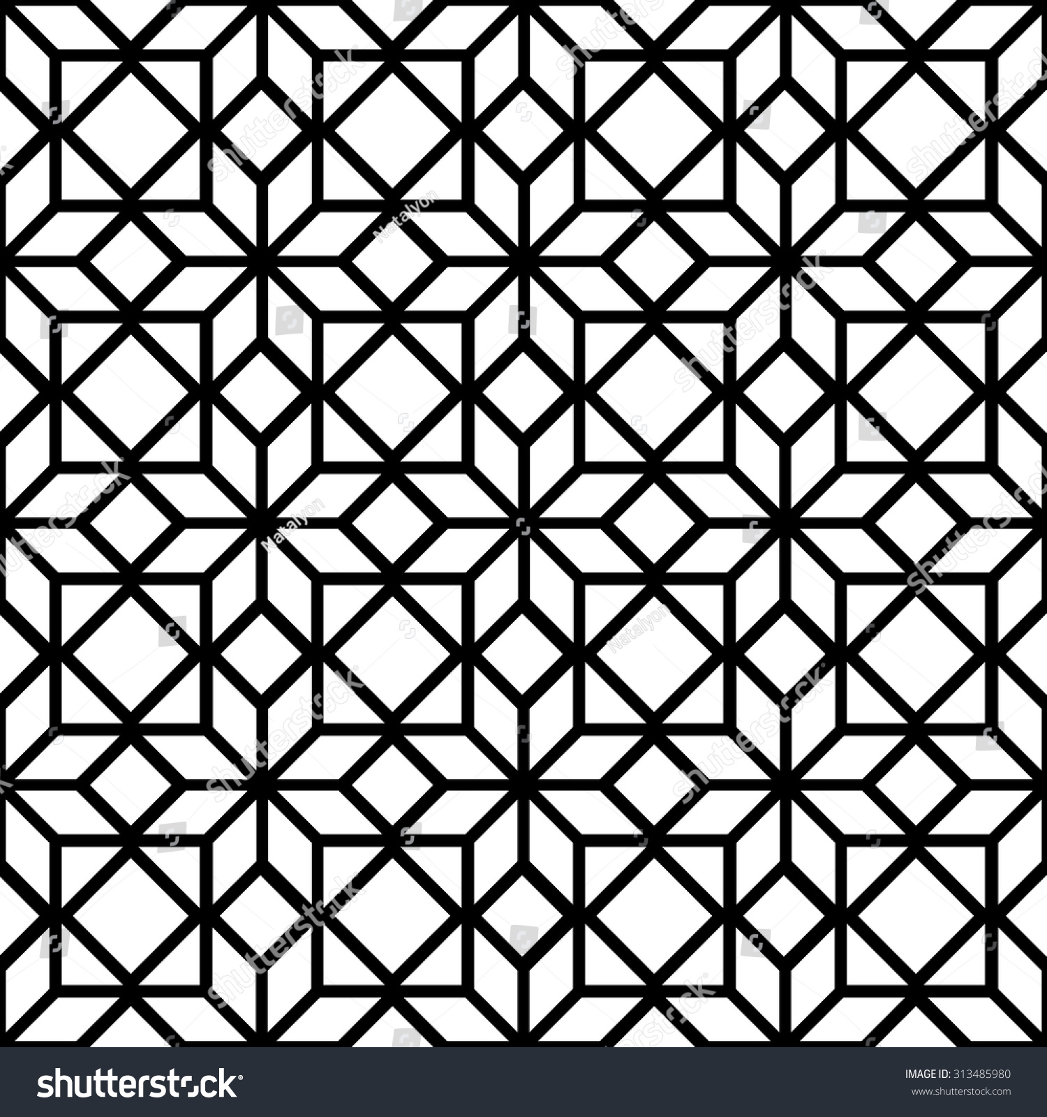 Black White Simple Star Shape Geometric Stock Vector 313485980 ...