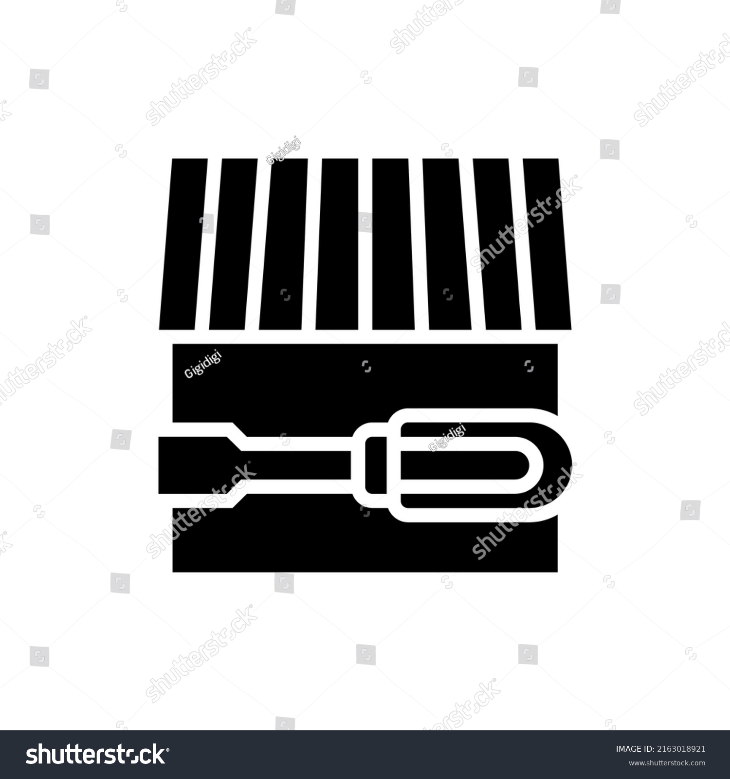 Black White Solid Civil Engineering Icon Stock Vector (Royalty Free ...