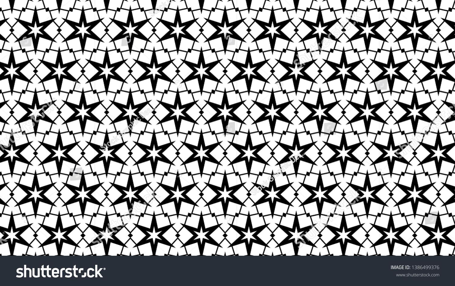 Black White Star Pattern Background Stock Vector (Royalty Free ...