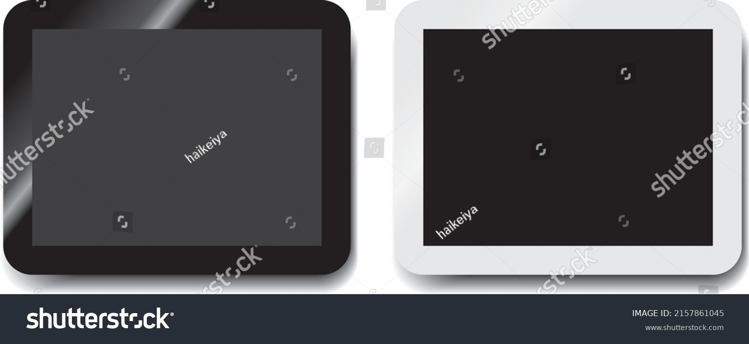Black White Tablet Device Stock Vector (Royalty Free) 2157861045 ...